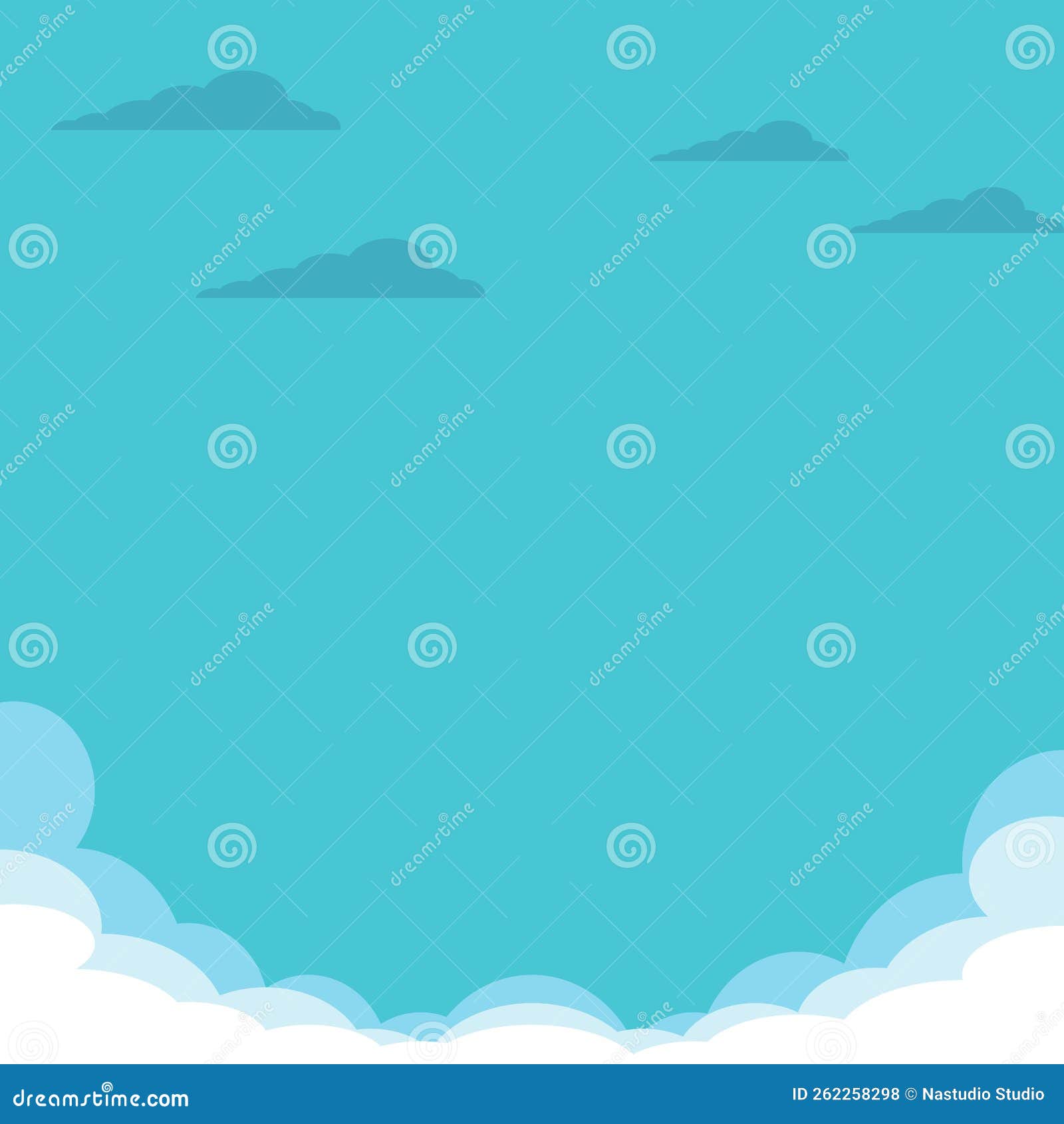 Summer Blue Cloud Gradient Color Background with Clouds. Bright ...