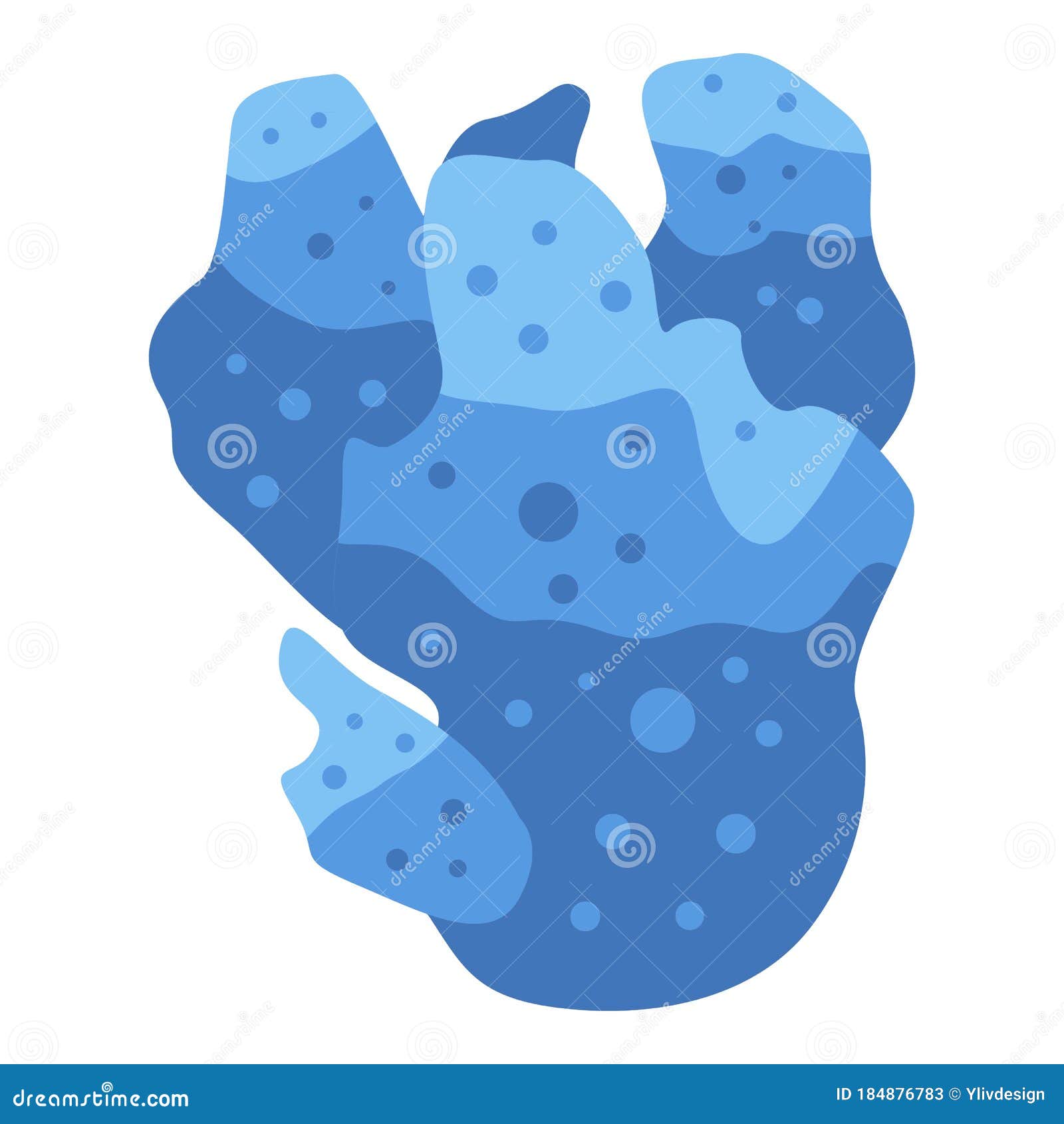 Summer Blue Coral Icon, Isometric Style Stock Vector - Illustration of ...