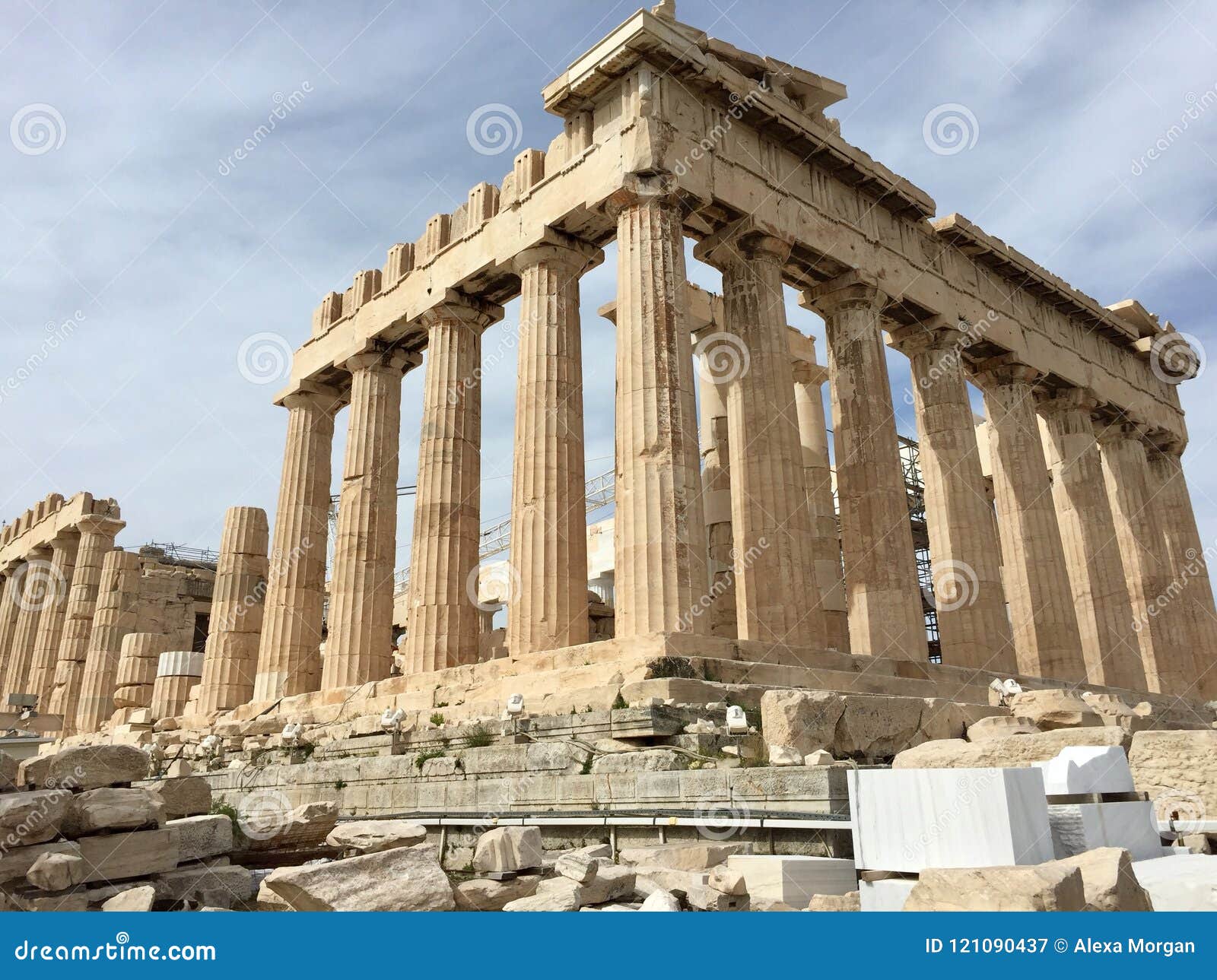 The Parthenon stock image. Image of blue, parthenon - 121090437