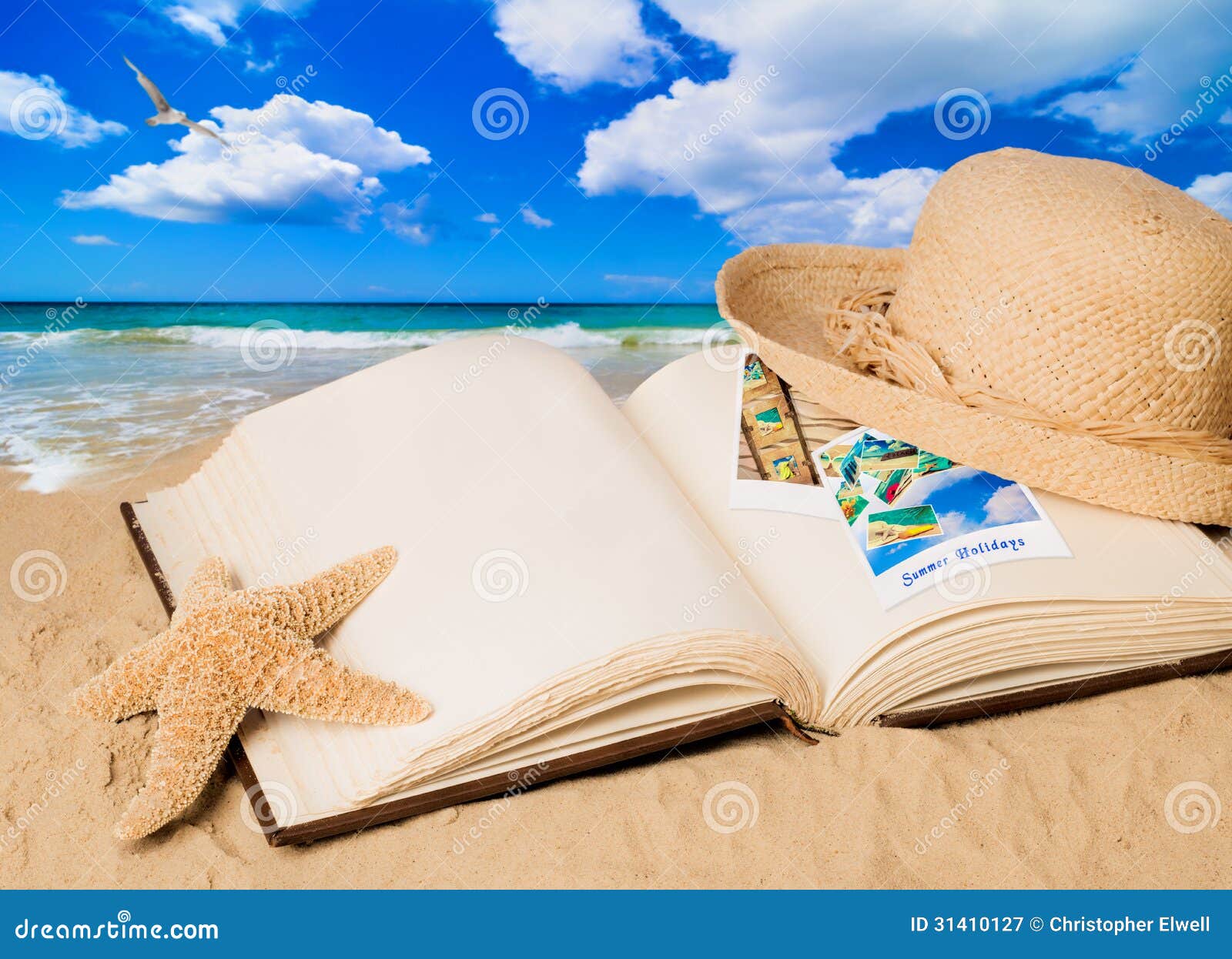 Summer Book stock image. Image of holiday, sand, copy - 31410127