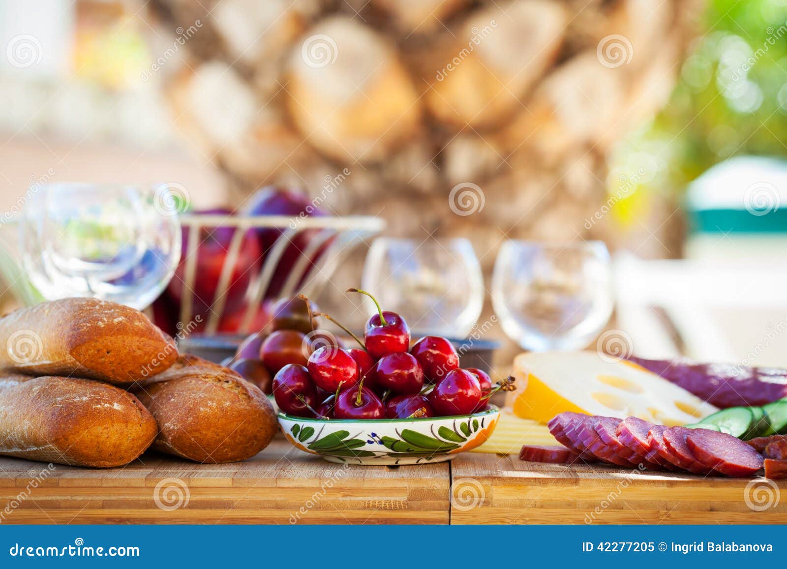 Summer Breakfast. Healthy Food Concept. Family Weekend. Father Son Eat ...