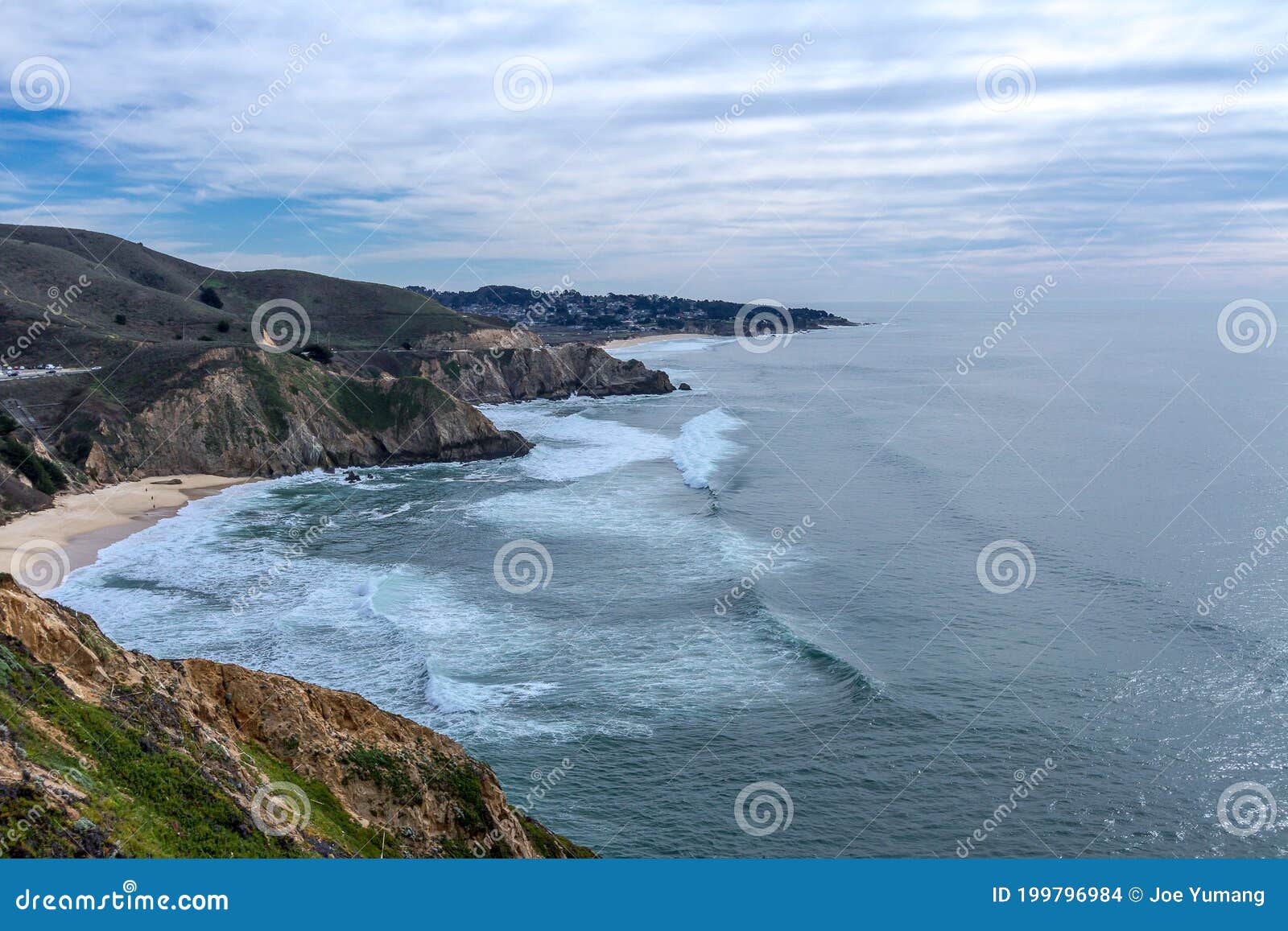 The Coast of California Pacifica Beach Stock Photo - Image of ...