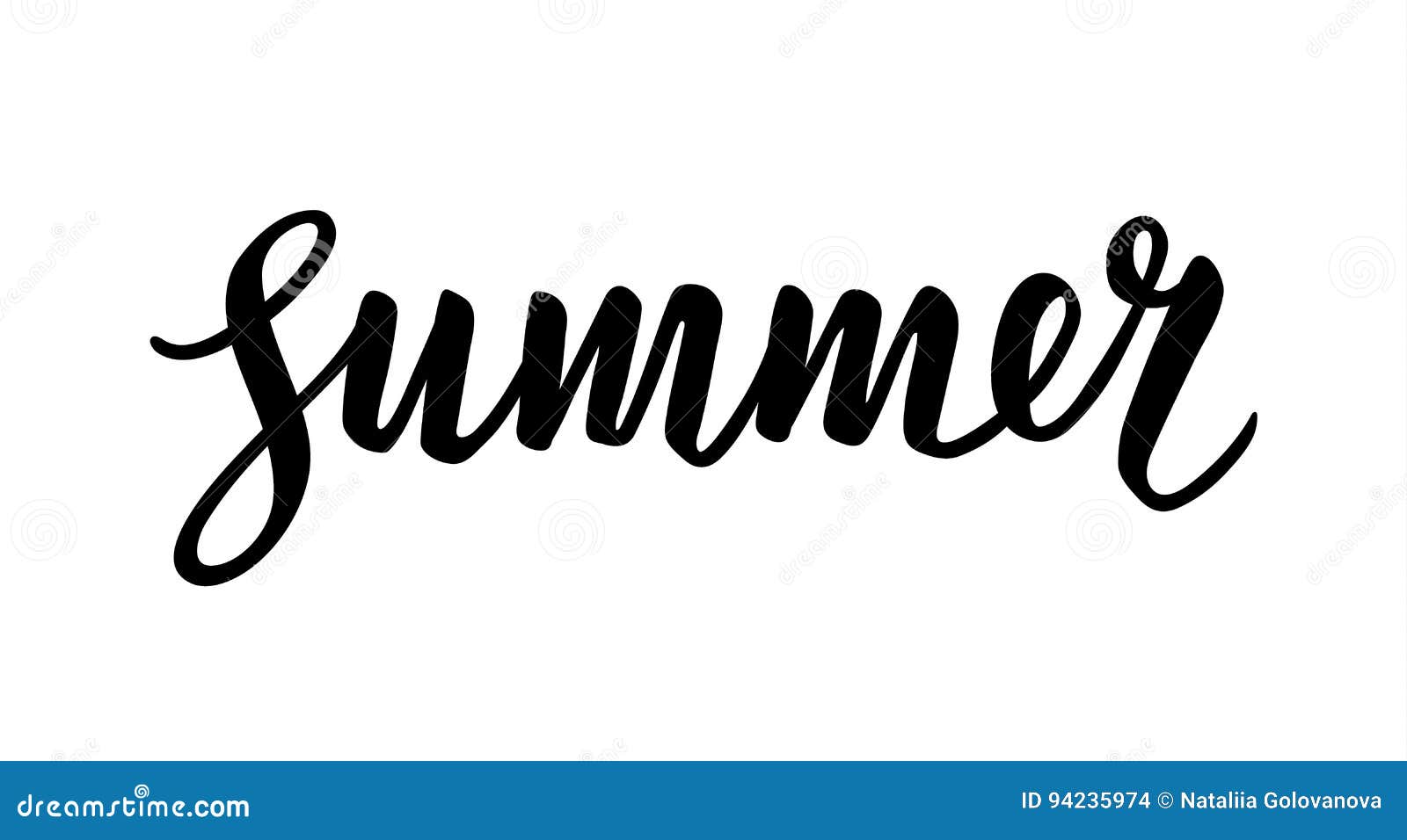 Summer Calligraphic Lettering Stock Vector - Illustration of creative ...