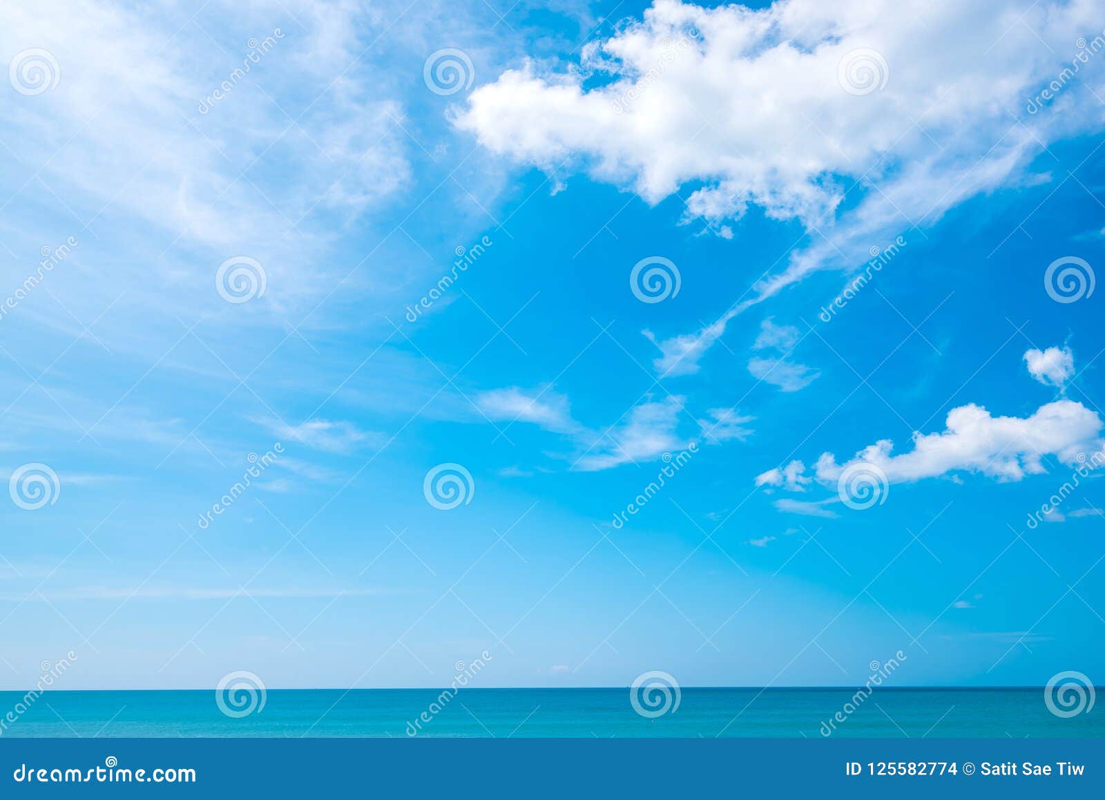 Summer Calm Sea and Blue Sky Background. Stock Photo - Image of natural ...