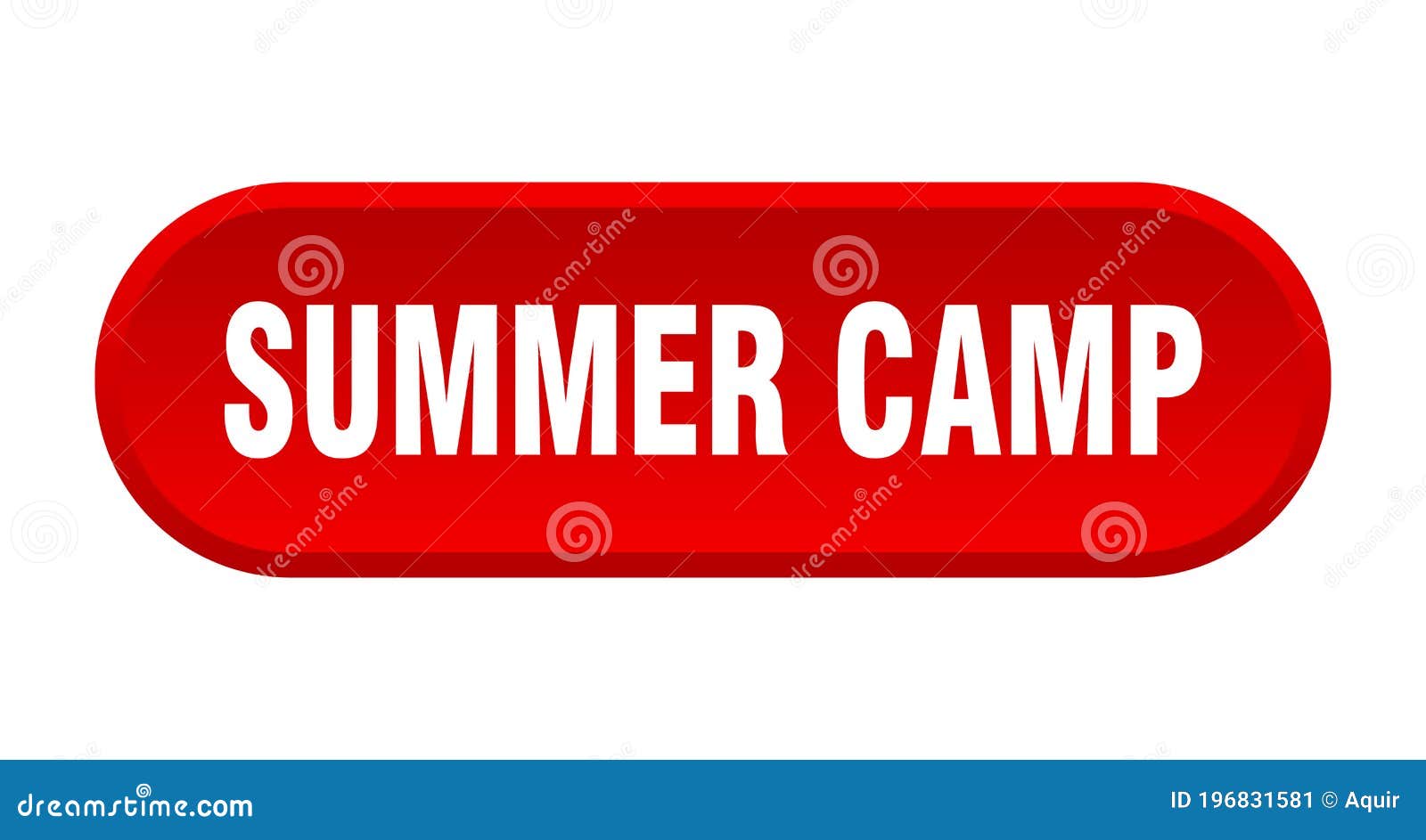 Summer Camp Button. Rounded Sign on White Background Stock Vector ...