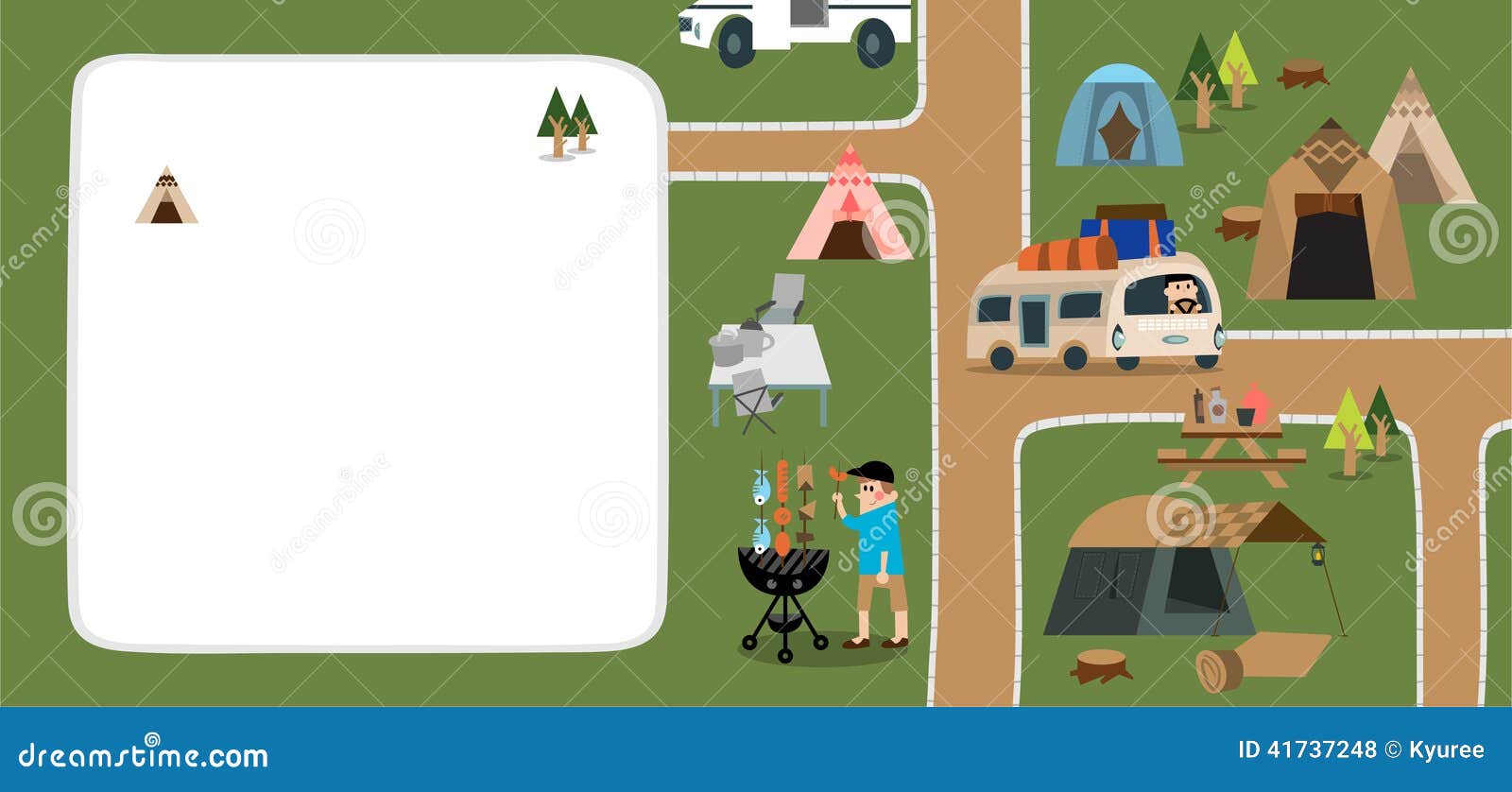 Summer camp frame stock vector. Illustration of travel - 41737248