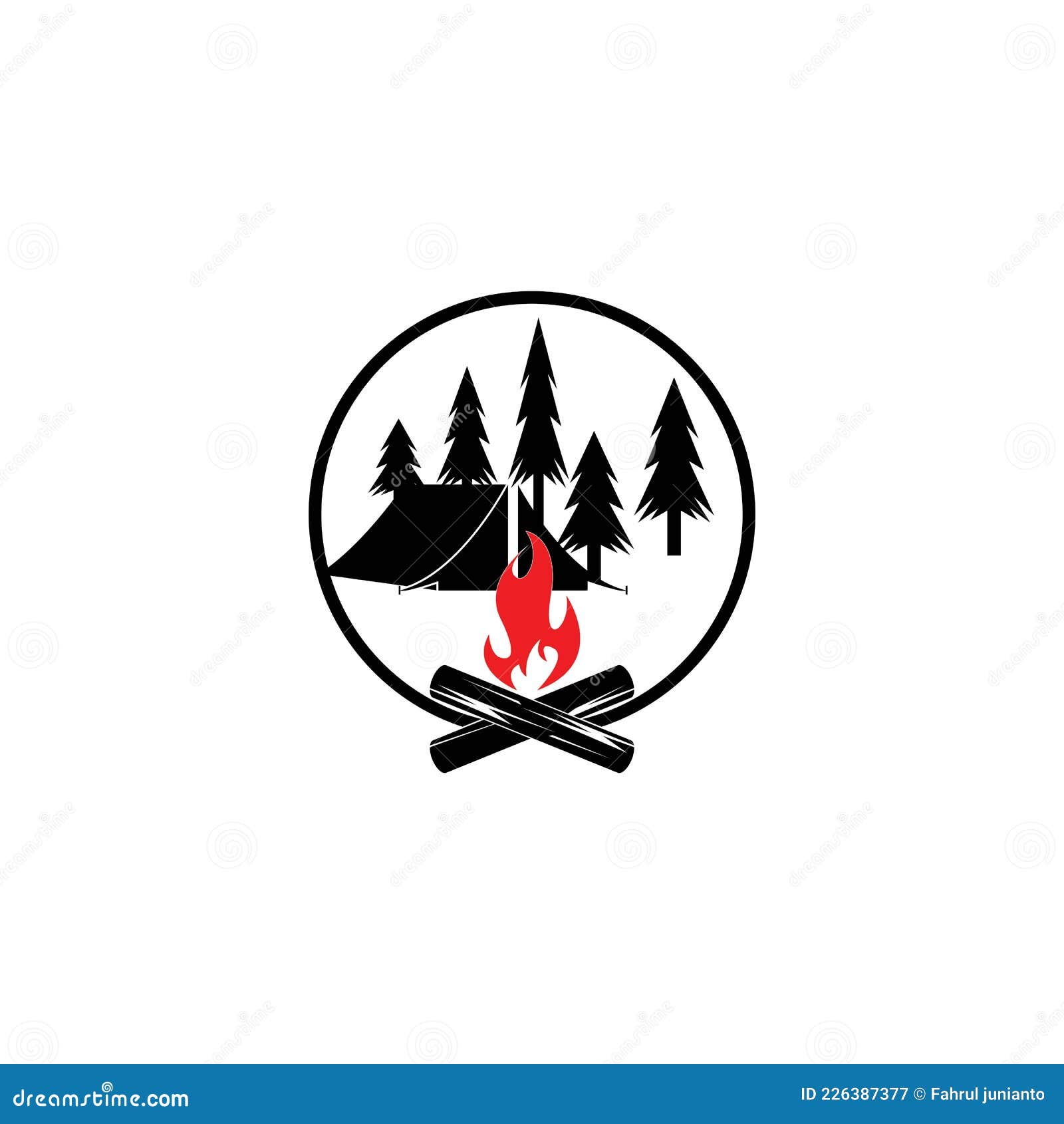 Summer Camp Icon and Symbol Vector Template Stock Vector - Illustration ...