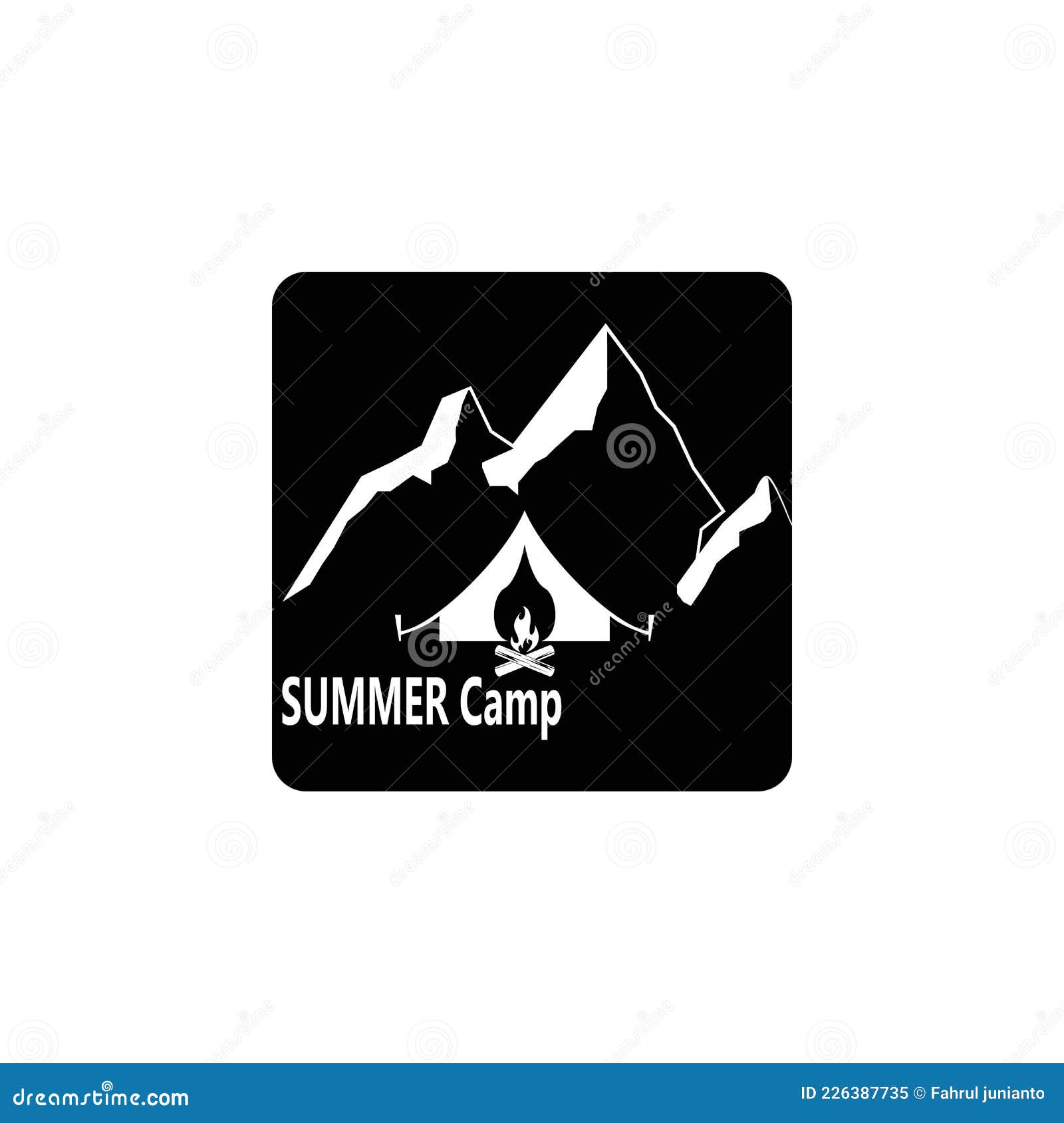 Summer Camp Icon and Symbol Vector Template Stock Vector - Illustration ...