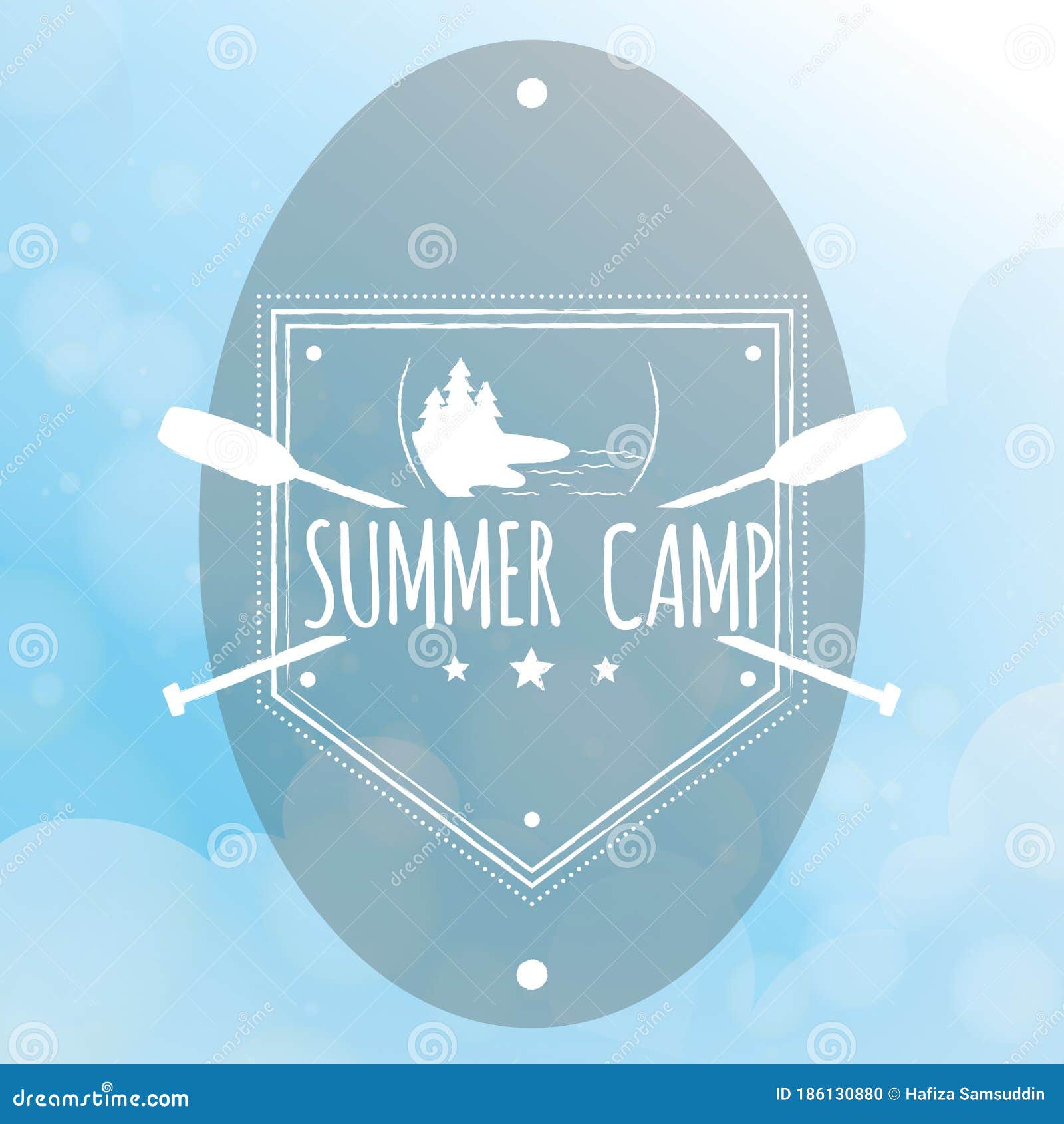 Summer Camp Label. Vector Illustration Decorative Design Stock ...