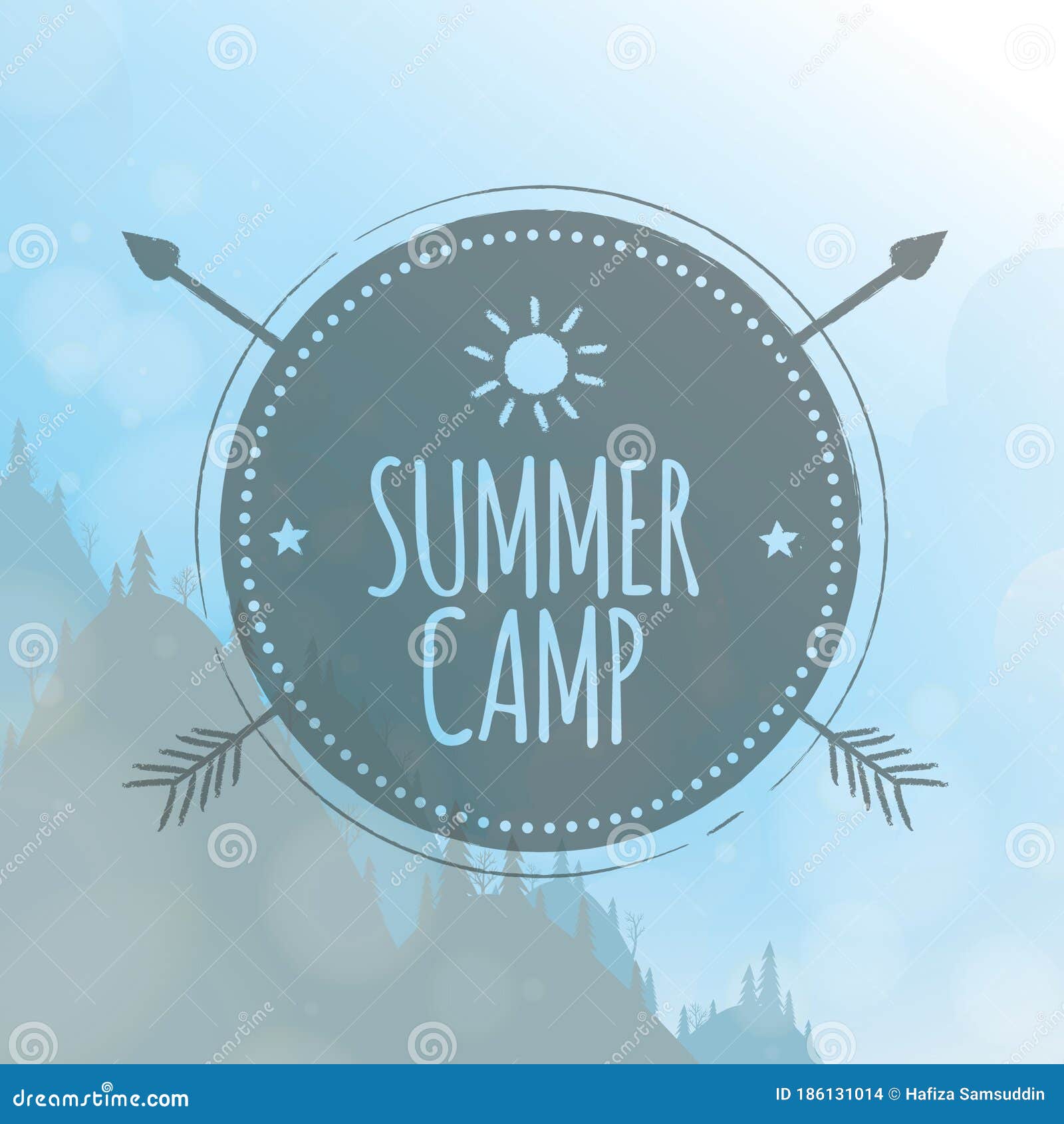 Summer Camp Label. Vector Illustration Decorative Design Stock ...