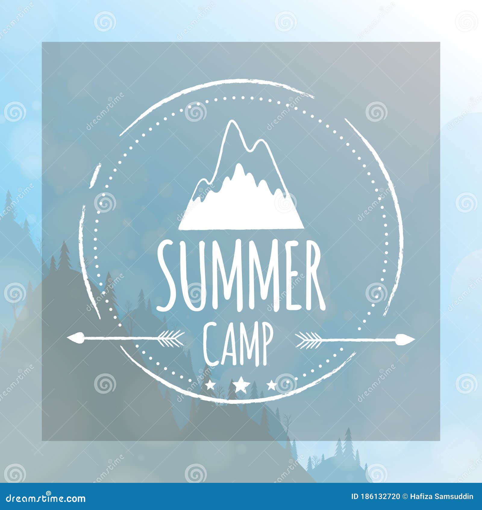 Summer Camp Label. Vector Illustration Decorative Design Stock ...