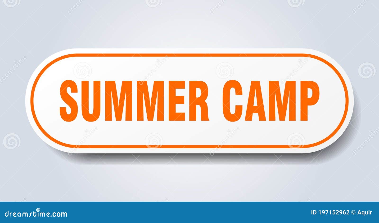 Summer Camp Sign. Rounded Isolated Button. White Sticker Stock Vector ...
