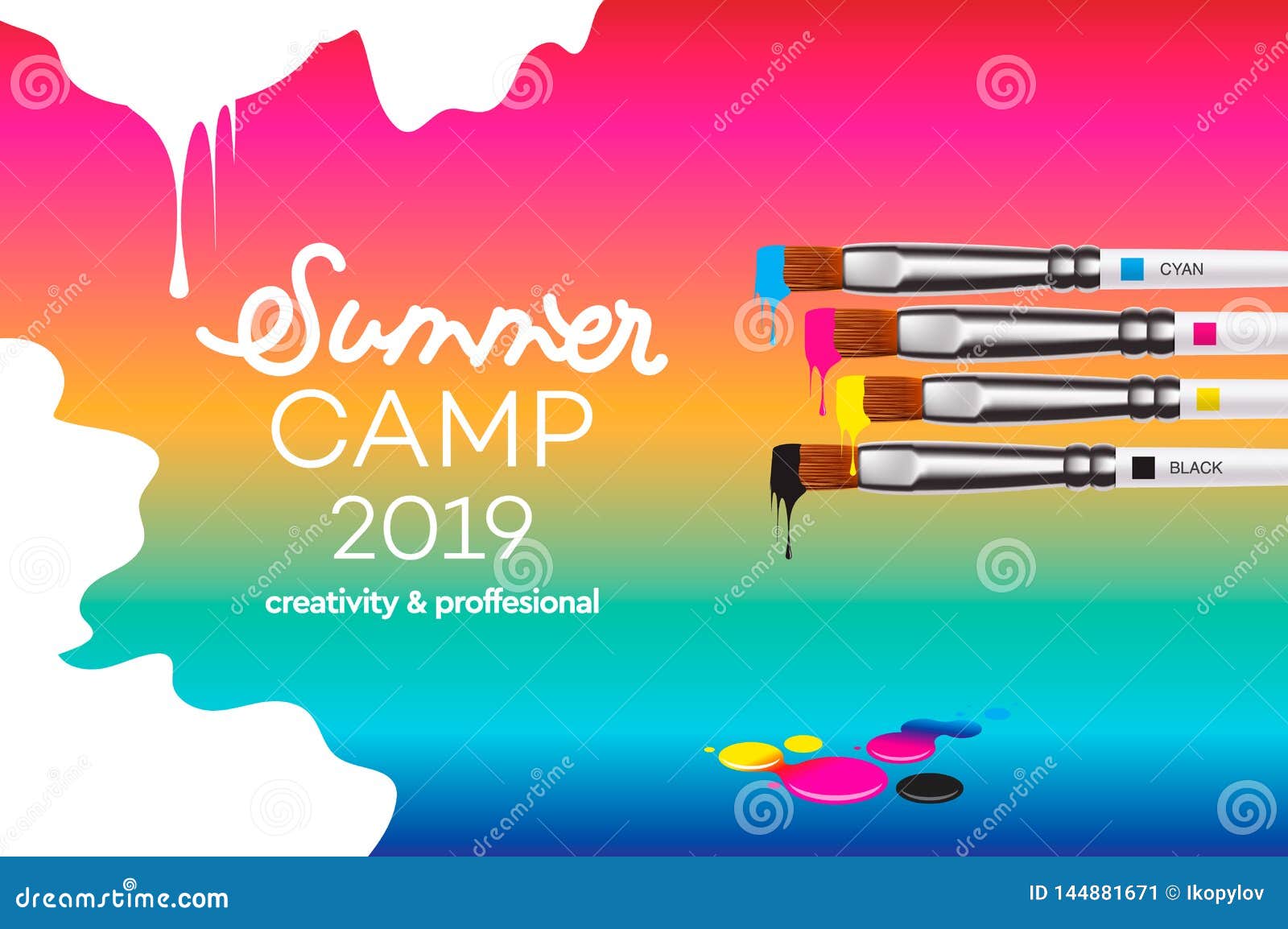Summer Camp 2019 Template for Art Design School, Studio, Course, Class ...