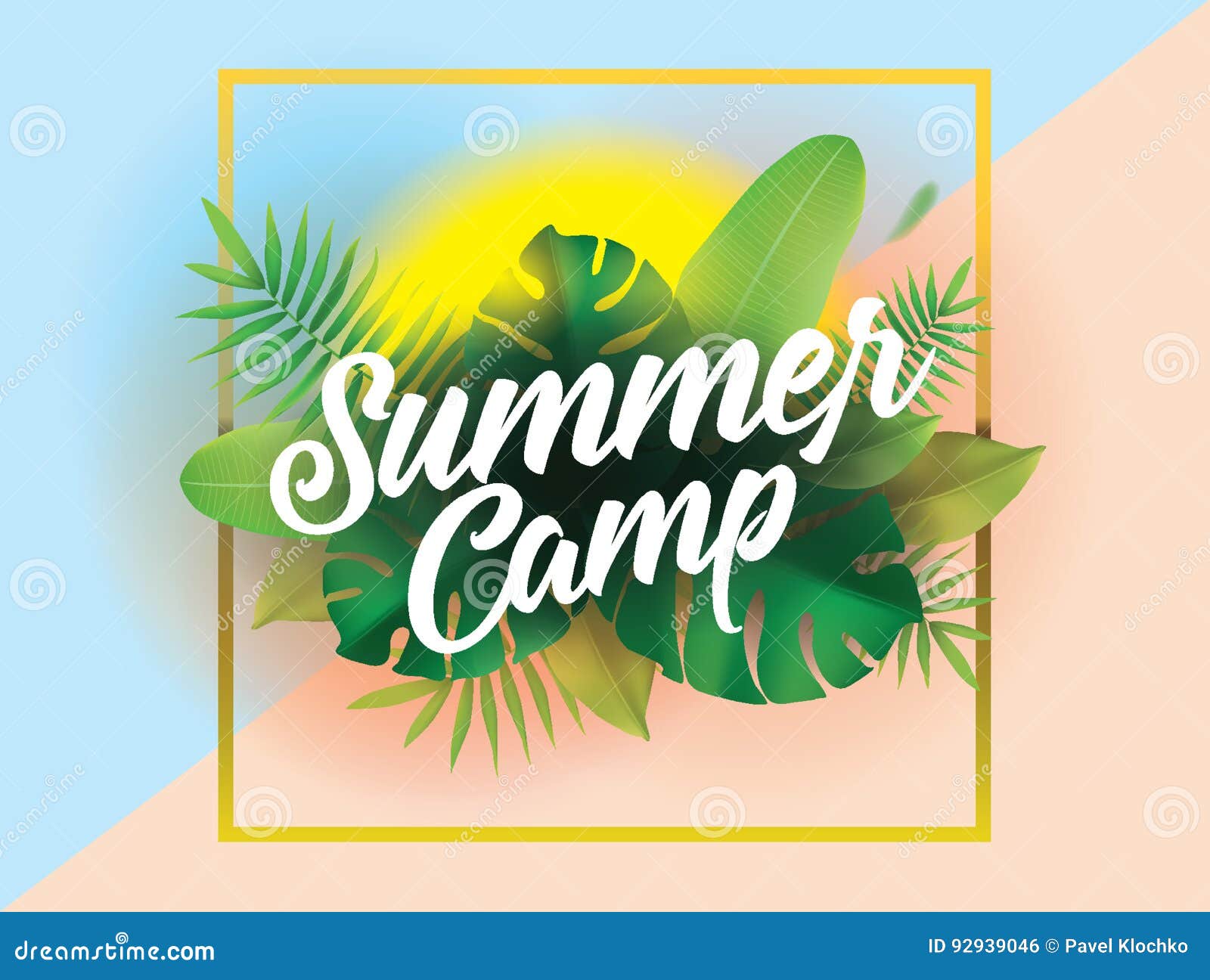 Summer Camp. Vector Background for Posters and Banners. Stock Vector ...