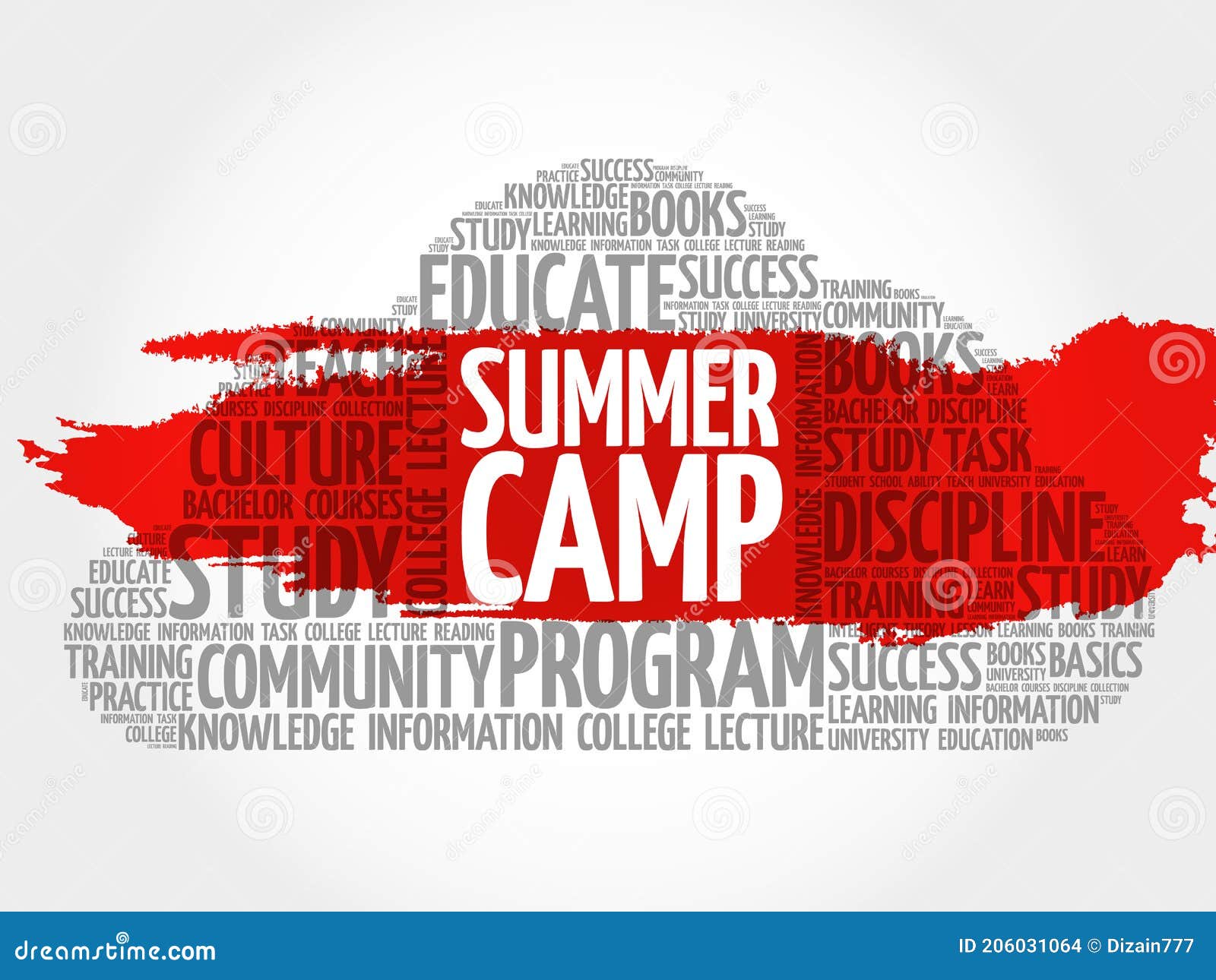 Summer Camp word cloud stock illustration. Illustration of break ...