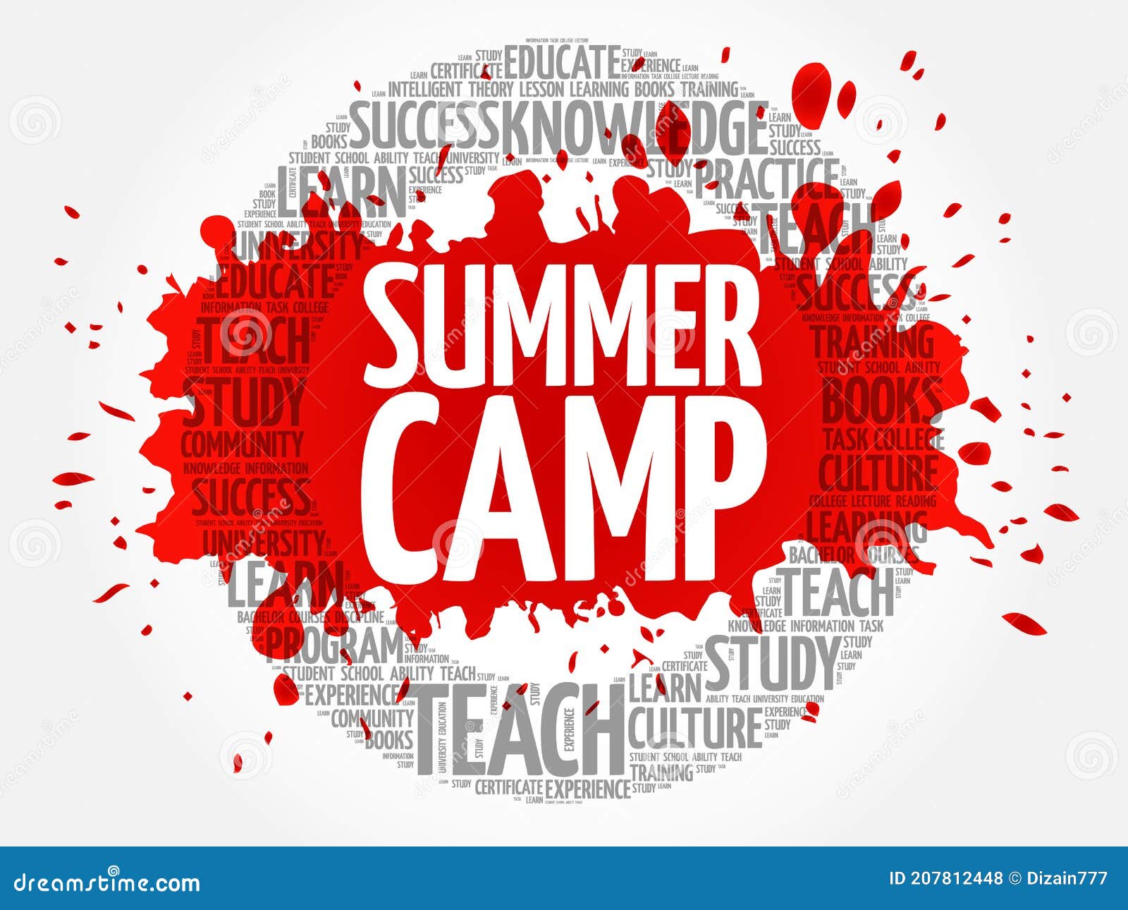 Summer Camp word cloud stock illustration. Illustration of childhood ...