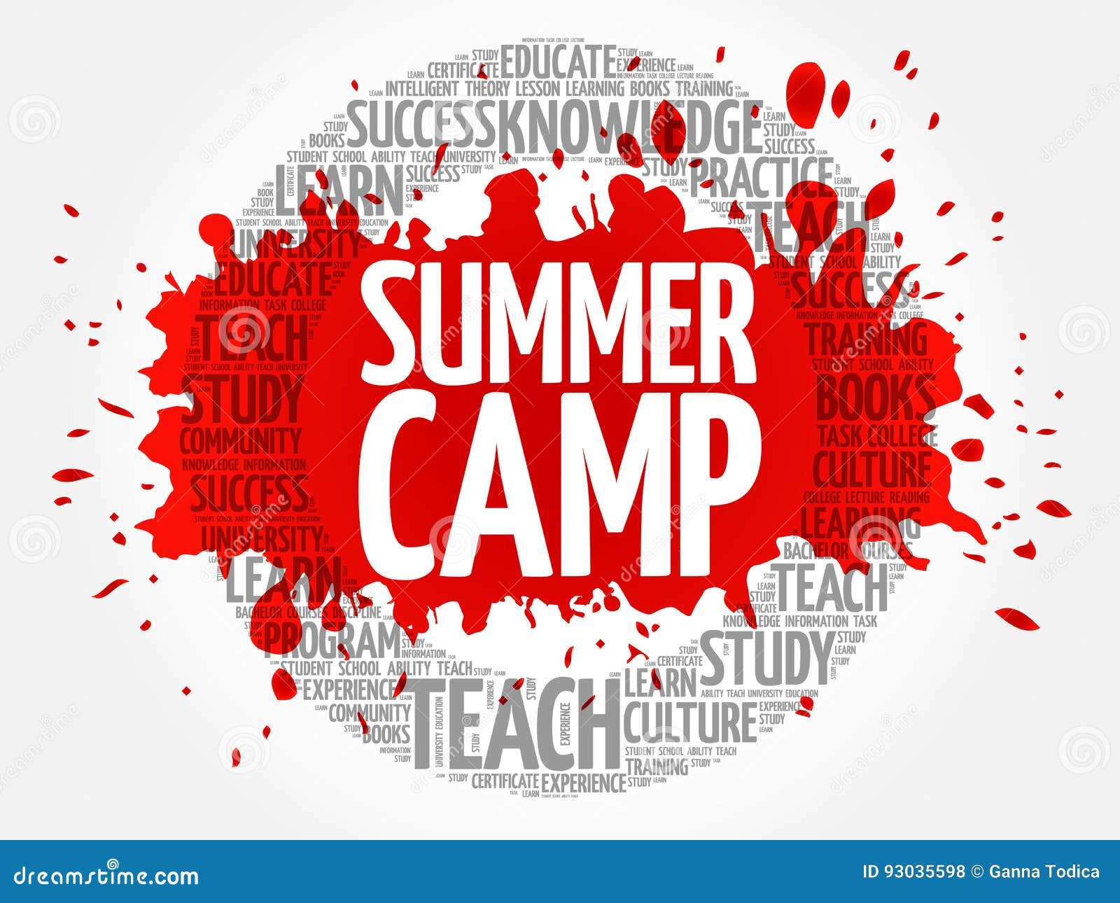 Summer Camp word cloud stock illustration. Illustration of sticks ...