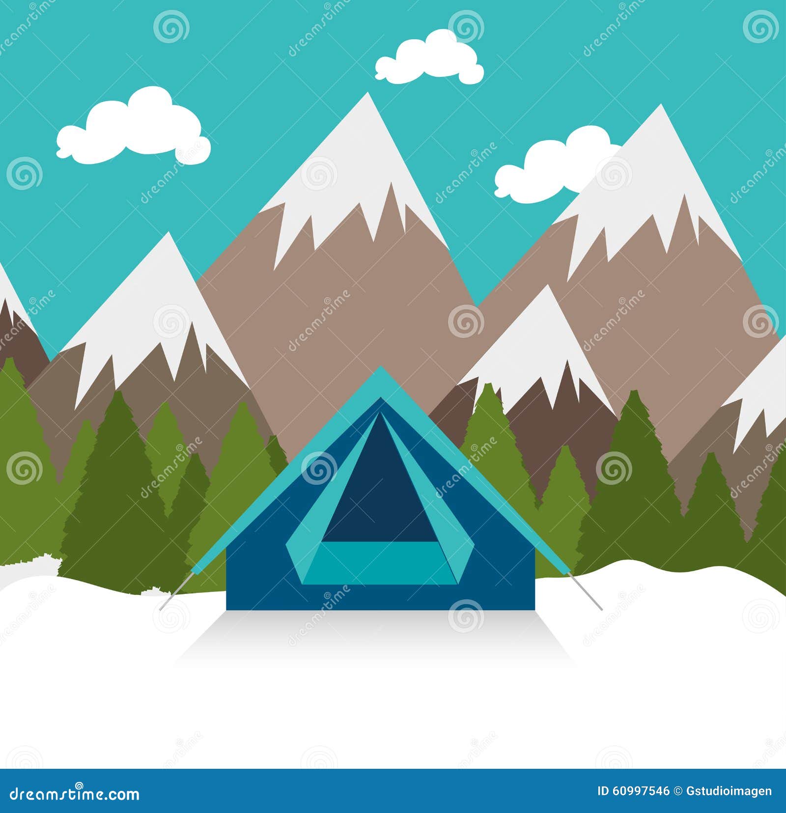 Summer Camping And Travel Stock Vector Illustration Of Activity 60997546