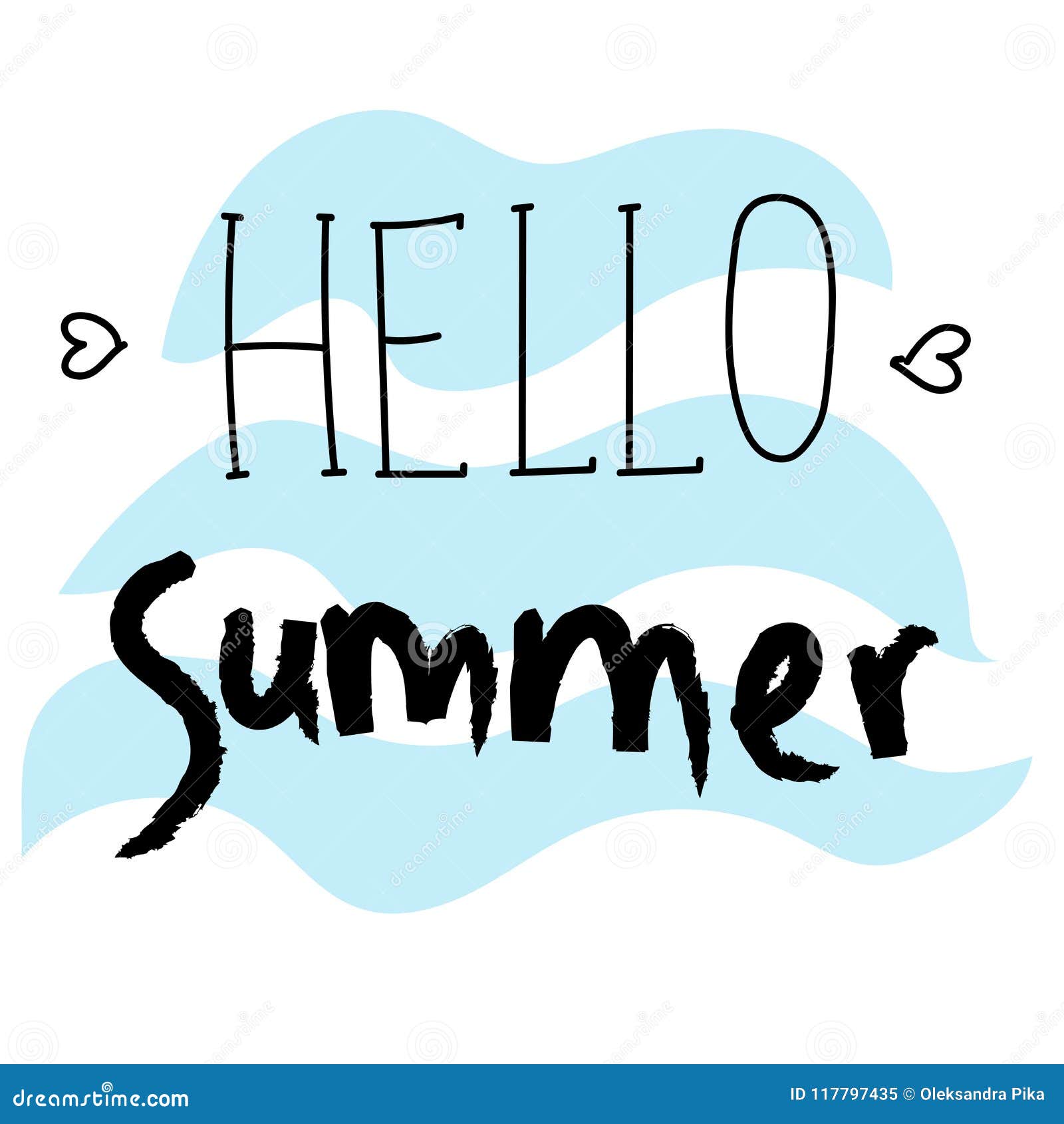 Summer Cartoon Lettering stock vector. Illustration of hand - 117797435