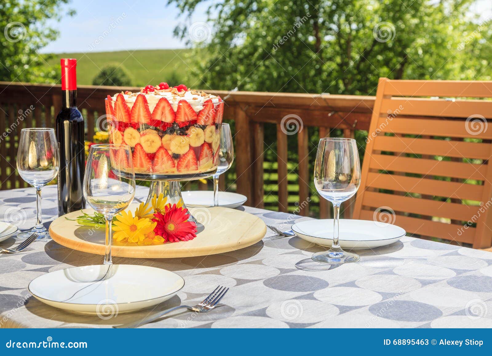 Summer celebration table stock image. Image of berries - 68895463