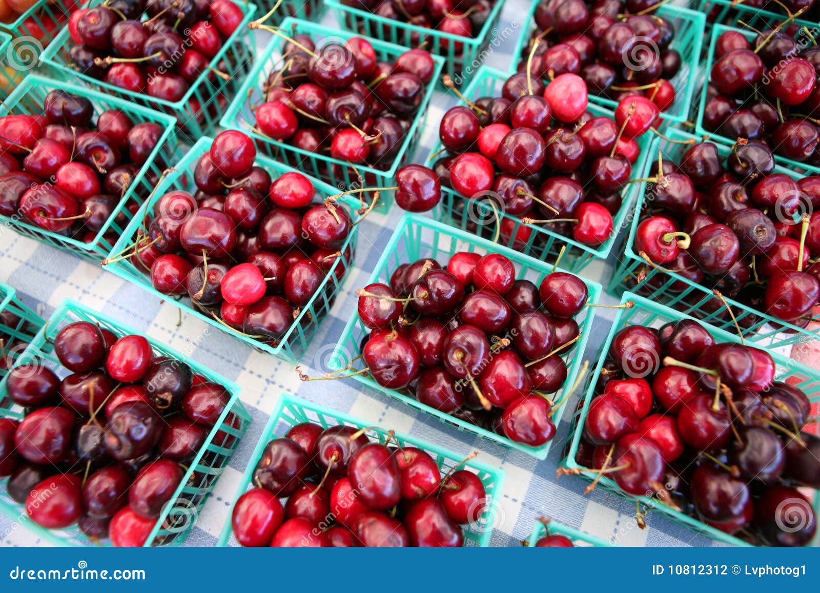 Summer cherries stock photo. Image of crate, farm, tasty - 10812312