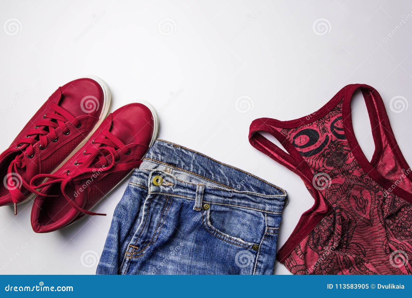 Summer clothes layout stock image. Image of copy, blue - 113583905