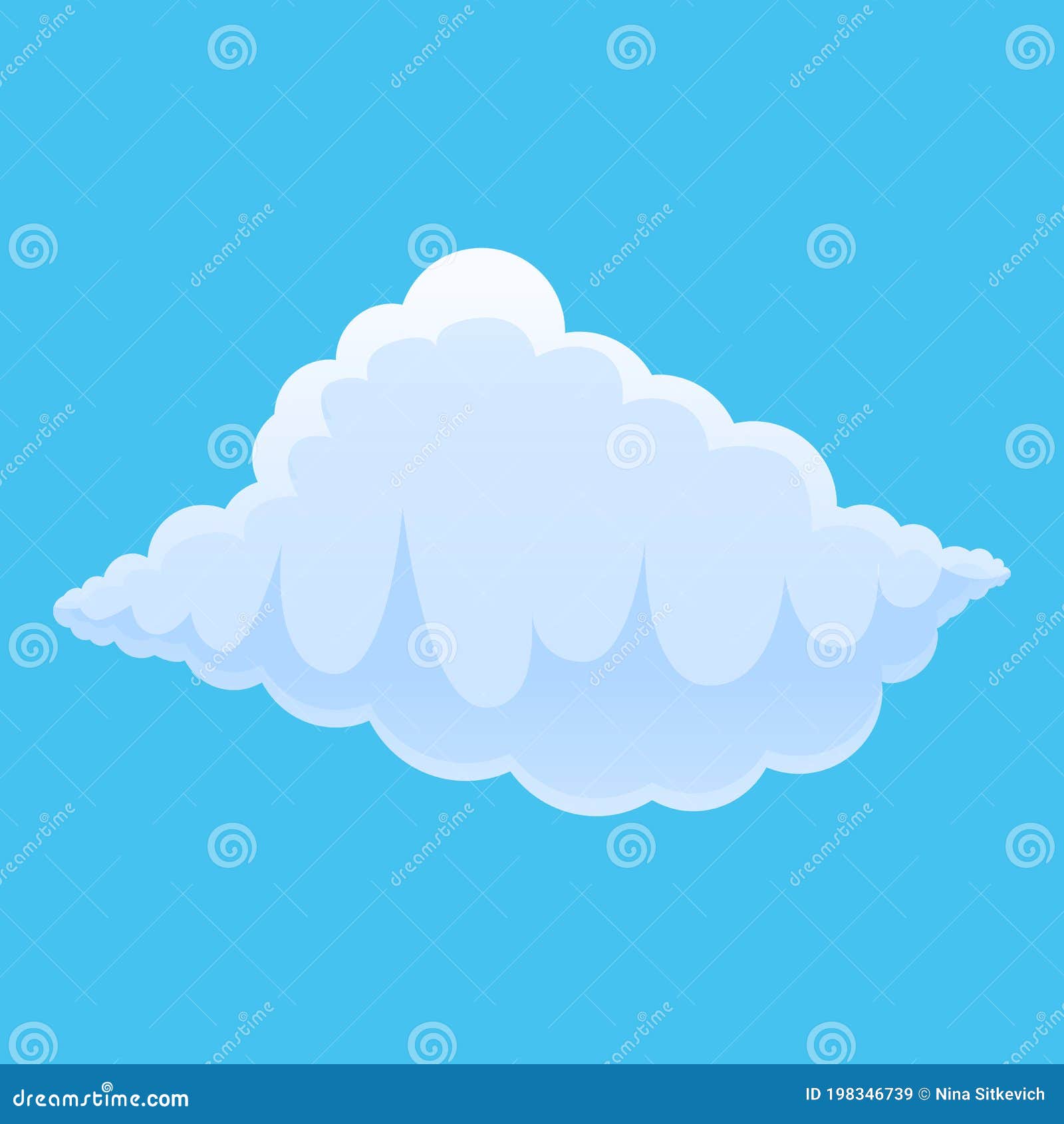 Summer Cloud Icon, Cartoon Style Stock Vector - Illustration of ...
