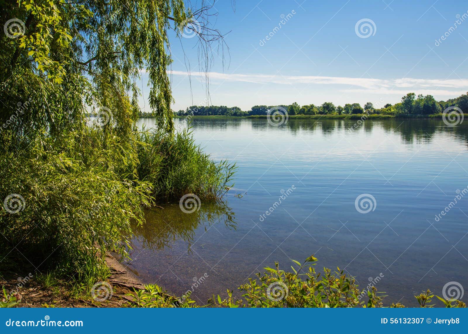 Summer Cloud Scape stock image. Image of lake, beam, nature - 56132307