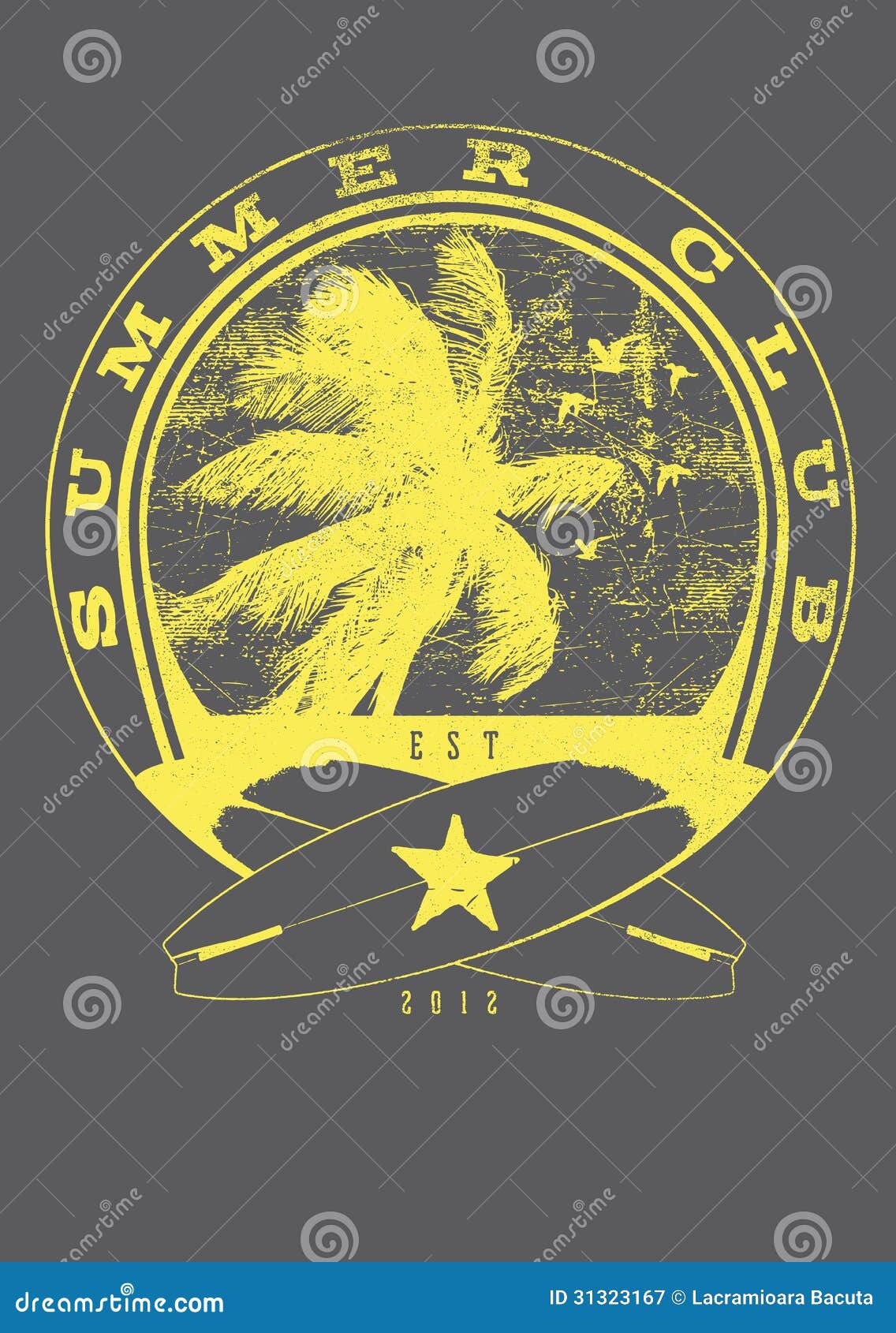 Summer club stock vector. Illustration of beach, palm - 31323167