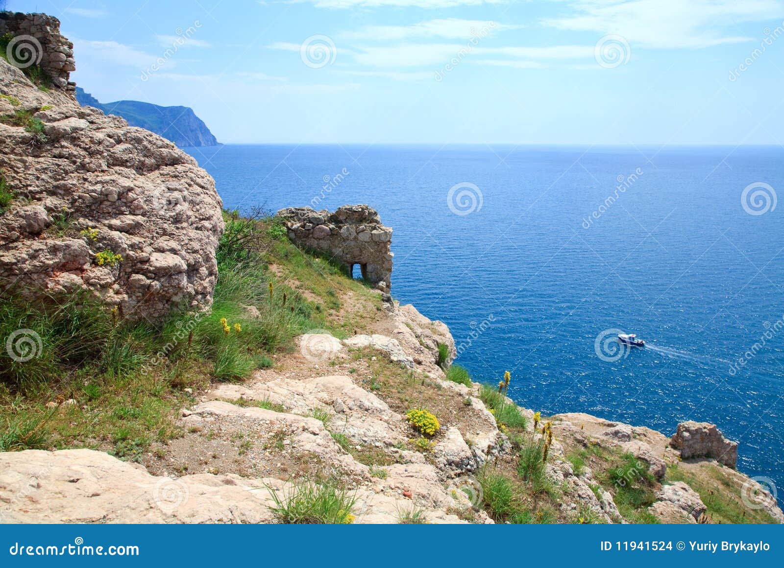 Summer coast view stock photo. Image of rock, grass, journey - 11941524