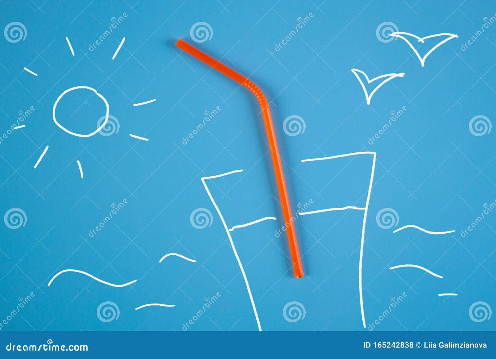 Summer cocktail drawing stock photo. Image of refreshment - 165242838