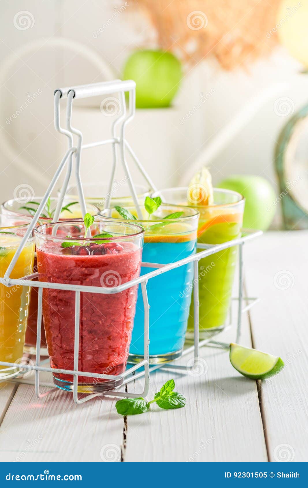 Summer Cocktail with Fruity Yogurt Stock Image - Image of diet ...