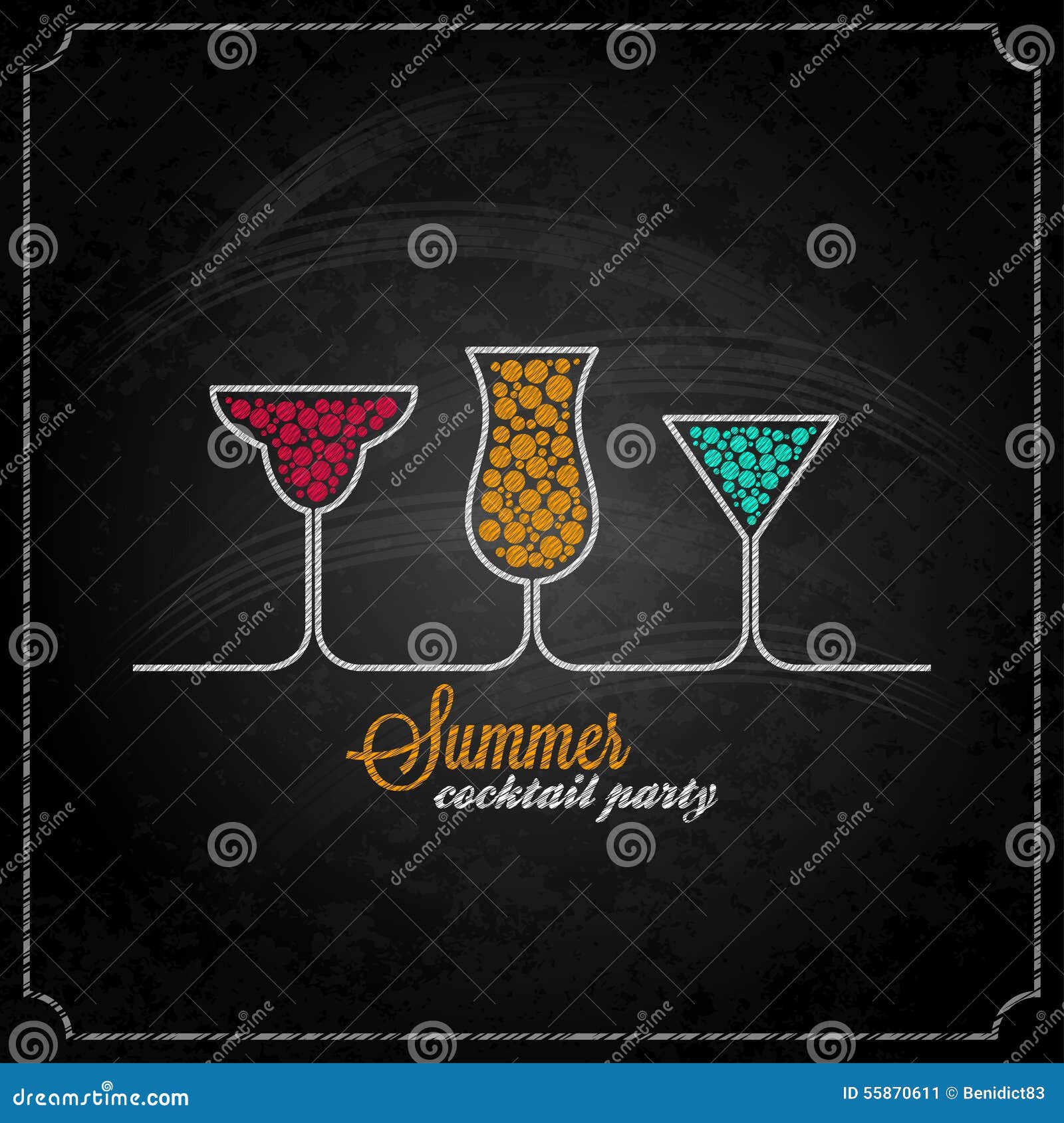 Summer Cocktail. 3D Beach Drink. Pool Party Beverage Poster. Happy Hour ...