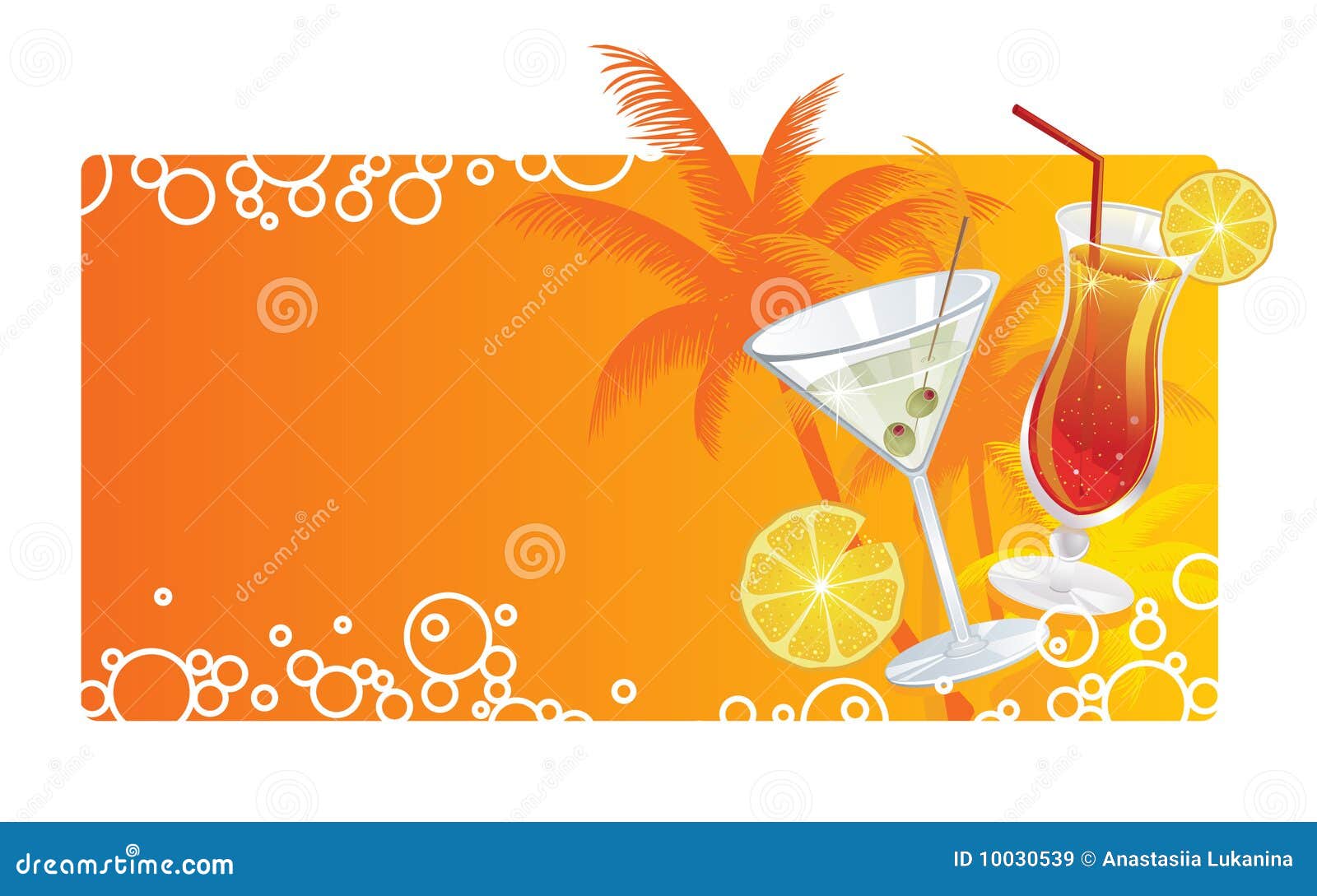 Summer cocktails banner stock vector. Illustration of cocktail - 10030539