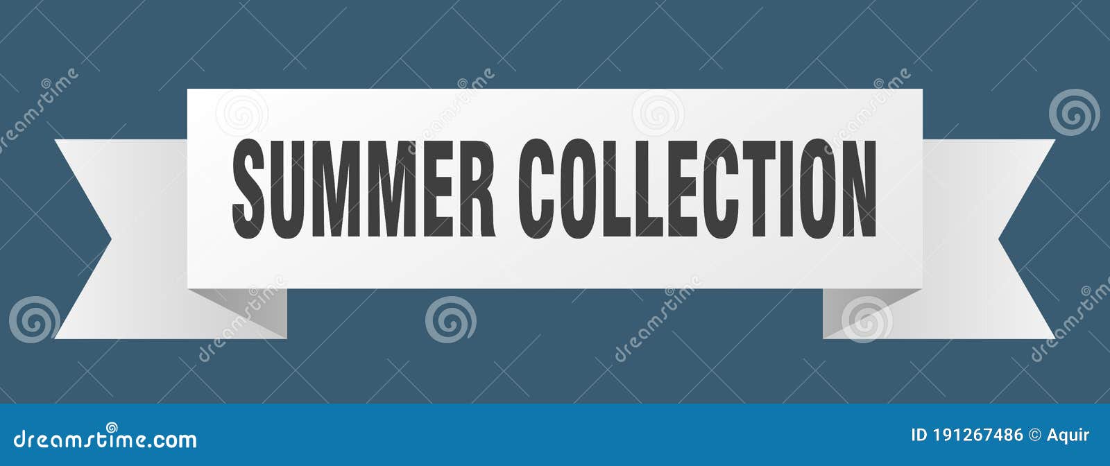 Summer collection ribbon. stock vector. Illustration of ribbon - 191267486