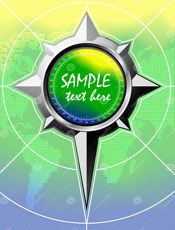 Summer Color Background with Compass Rose. Stock Vector - Illustration ...