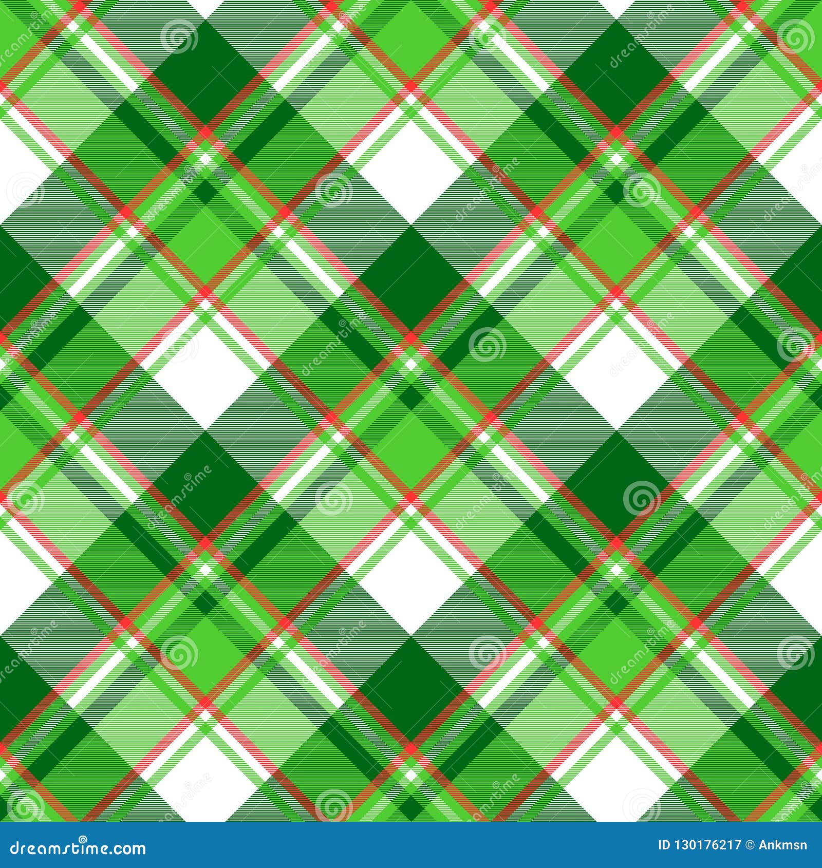 Summer Color Green Check Plaid Seamless Pattern Stock Vector ...
