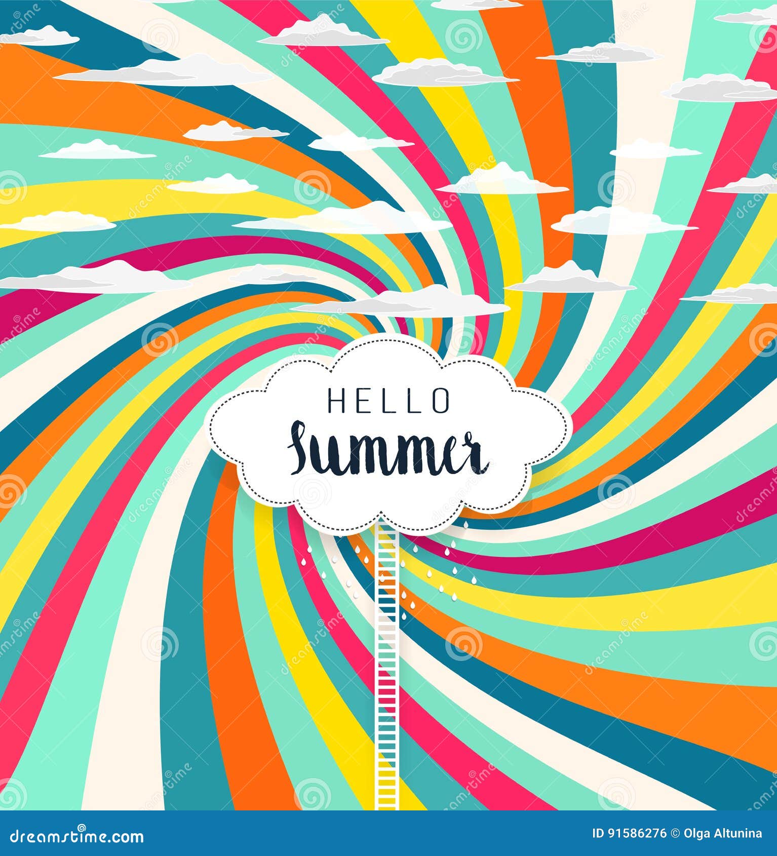 Summer Colorful Background stock vector. Illustration of stripes - 91586276