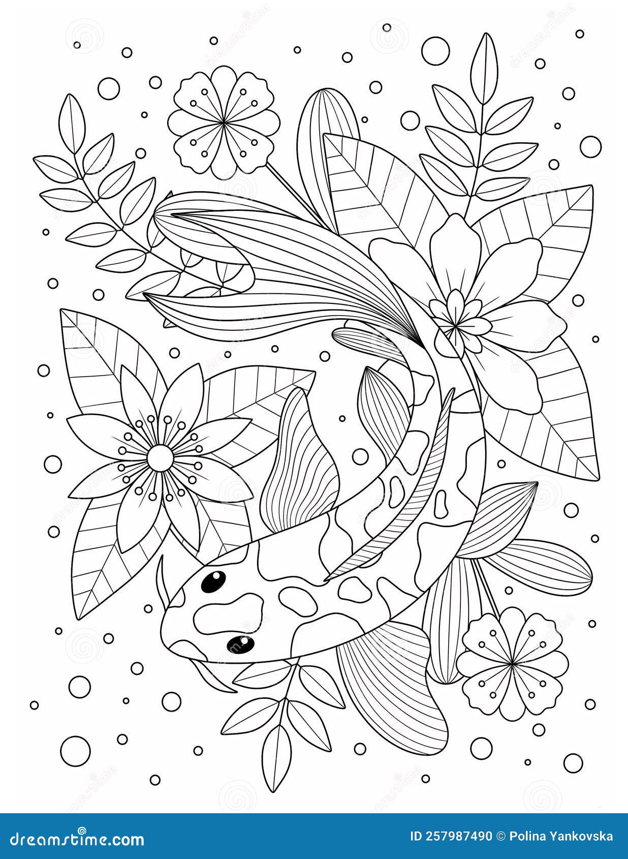 Summer Coloring Page For Adult Stock Photo | CartoonDealer.com #257987490