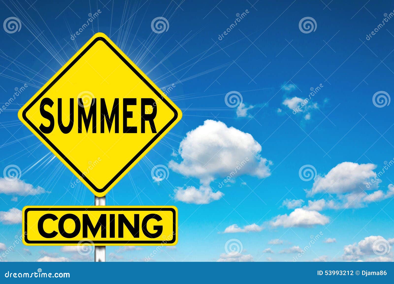 Summer Is Coming... Written On Sandy Background. Stock Photo ...