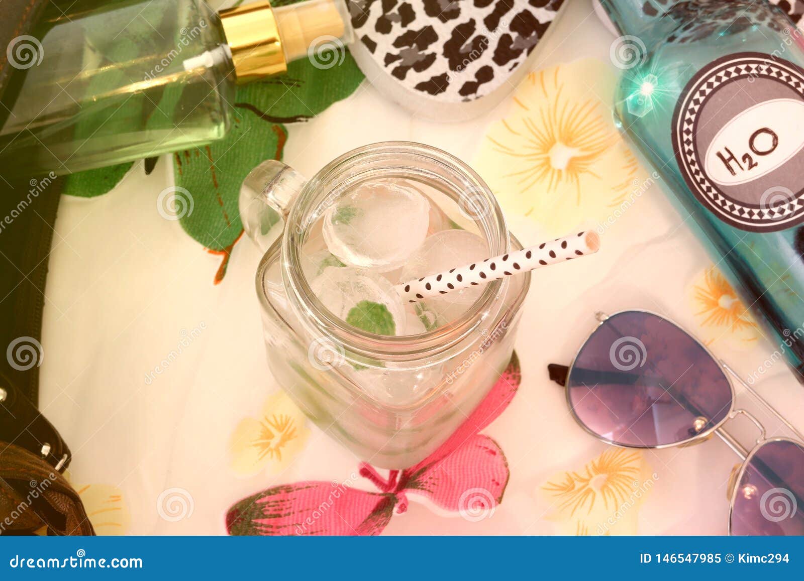 Summer Composition with Typical Summer Objects. Stock Image - Image of ...