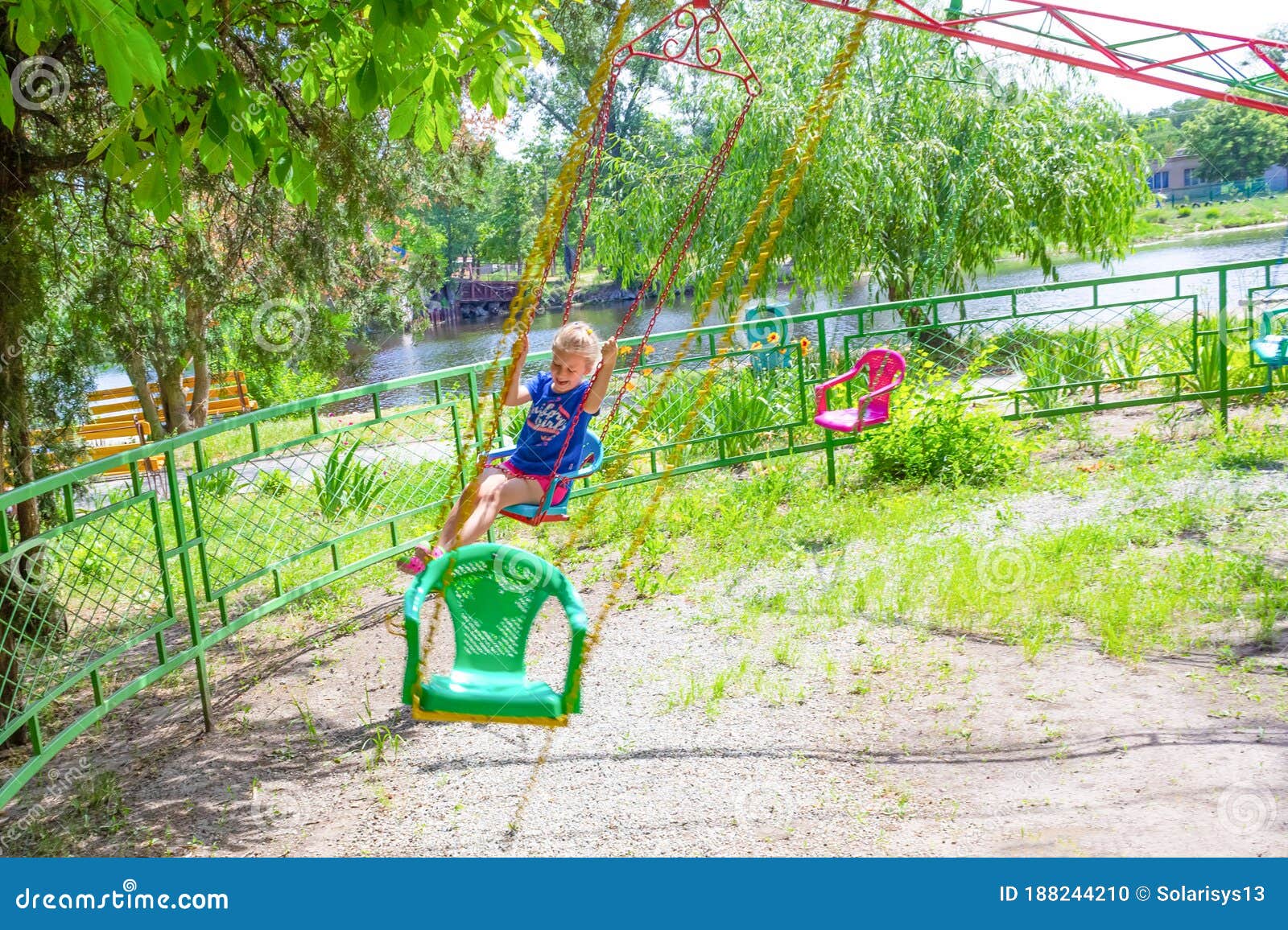 Summer Concept. Girl Having Fun at Park Stock Photo - Image of event ...