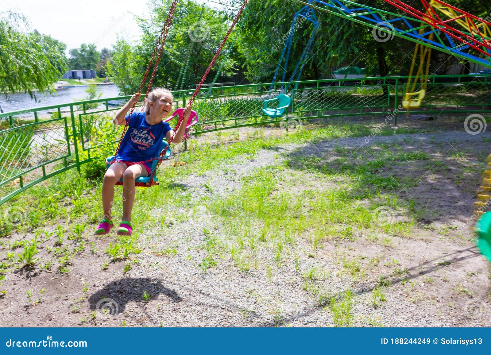 Summer Concept. Girl Having Fun at Park Stock Image - Image of park ...