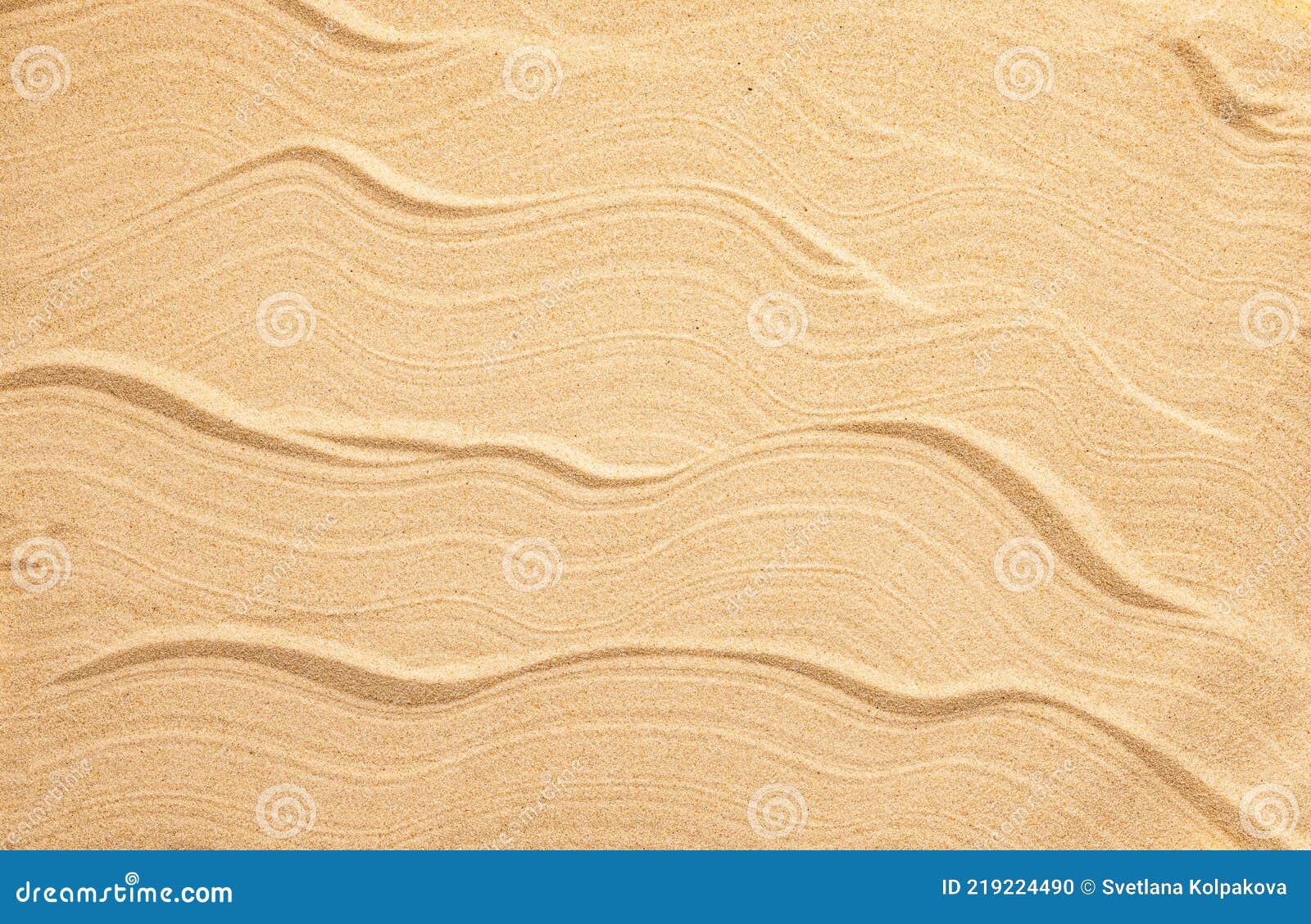 Summer Beach Concept. Yellow Beach Sand with Wave Pattern Stock Photo ...