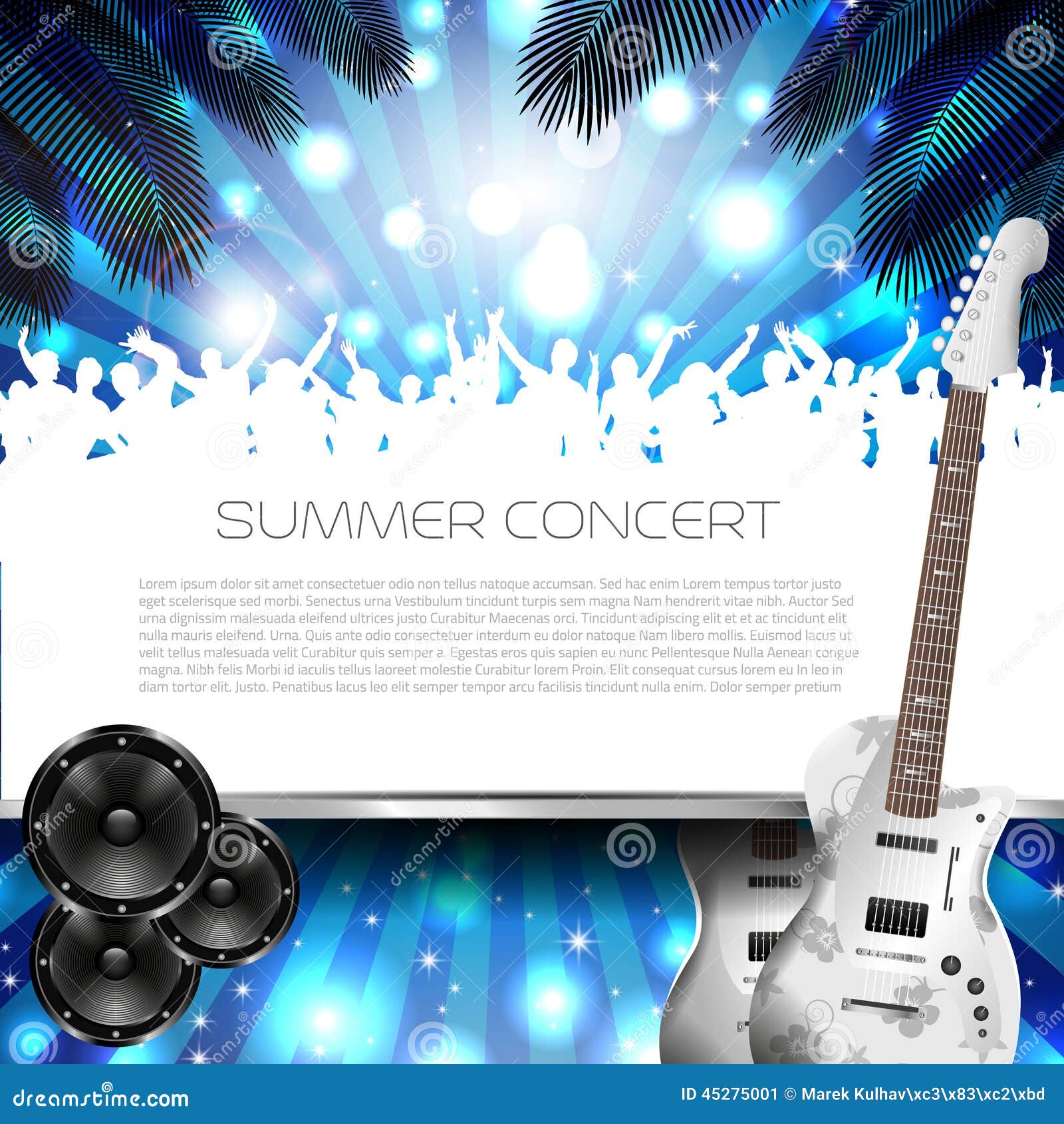 Summer Concert Background - Vector Stock Illustration - Illustration of ...