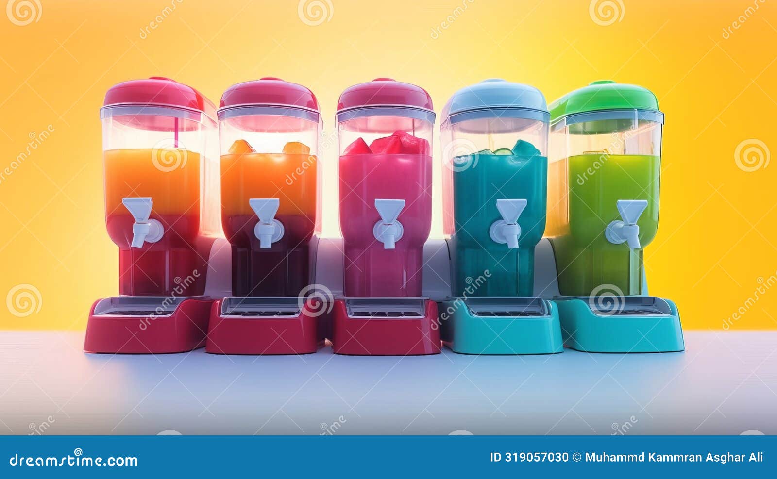 Summer Cool Slush Or Smoothie Iced Fruit Juice Dispenser Machine For ...