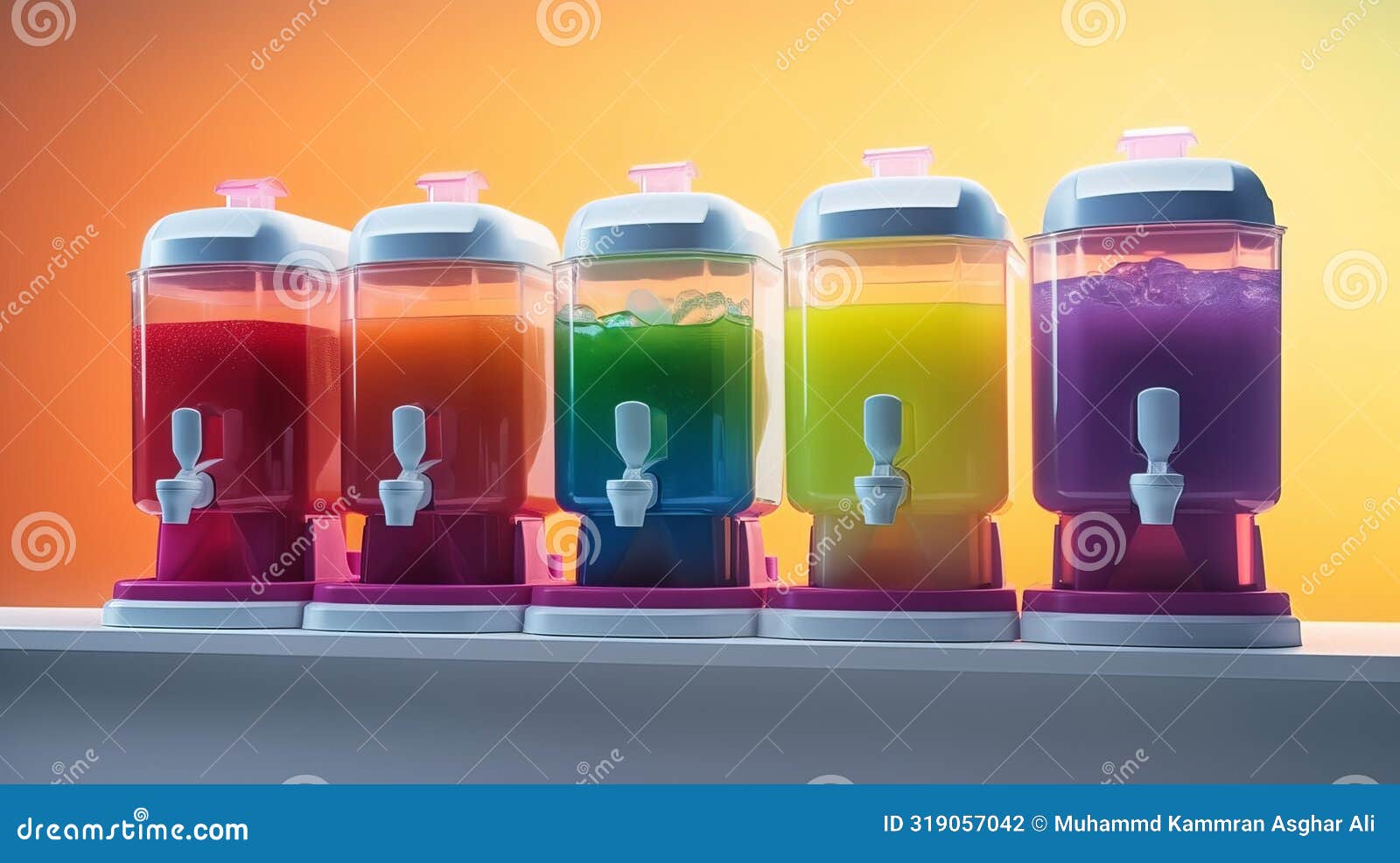 Summer Cool Slush Or Smoothie Iced Fruit Juice Dispenser Machine For ...