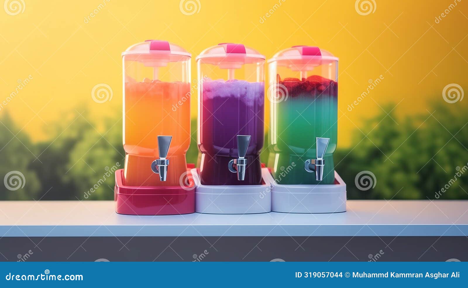 Summer Cool Slush Or Smoothie Iced Fruit Juice Dispenser Machine For ...