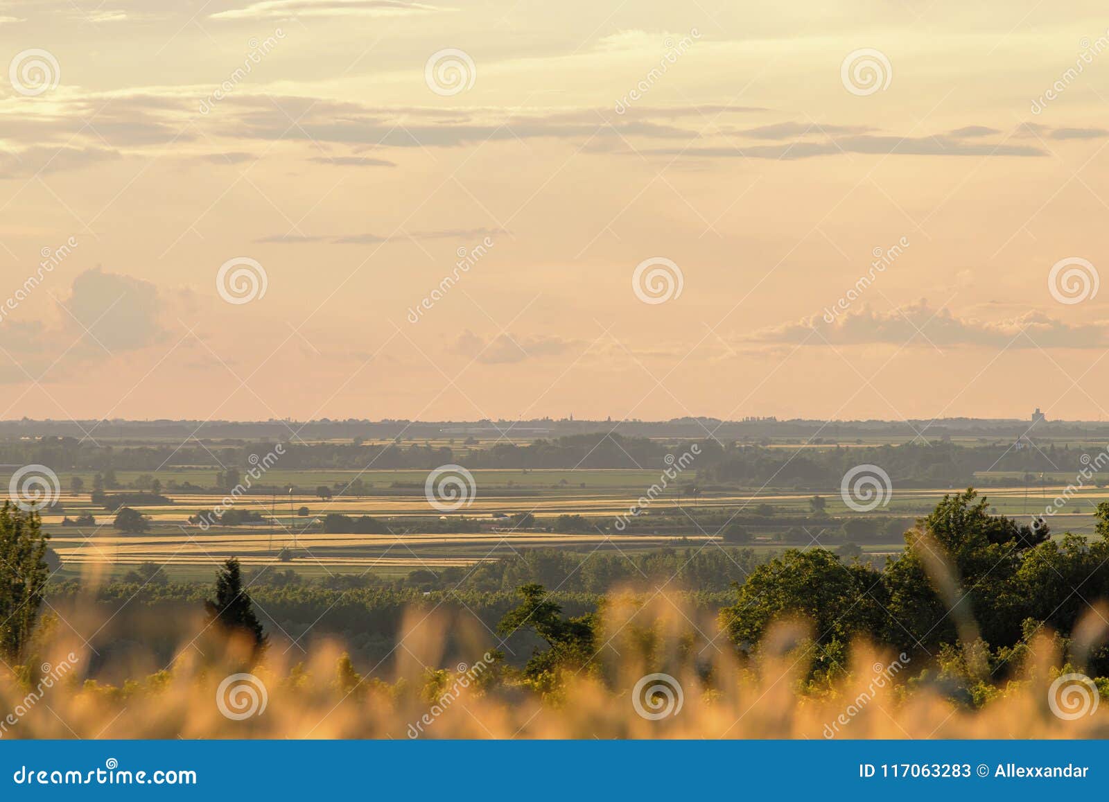 Summer Countryside Fields. Distant Fields Landscape Stock Image - Image ...