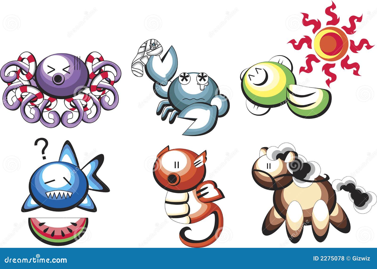 Summer Creatures stock illustration. Illustration of june - 2275078